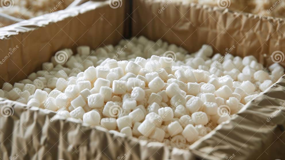 A Container of Biodegradable Packing Peanuts a Sustainable Solution for ...