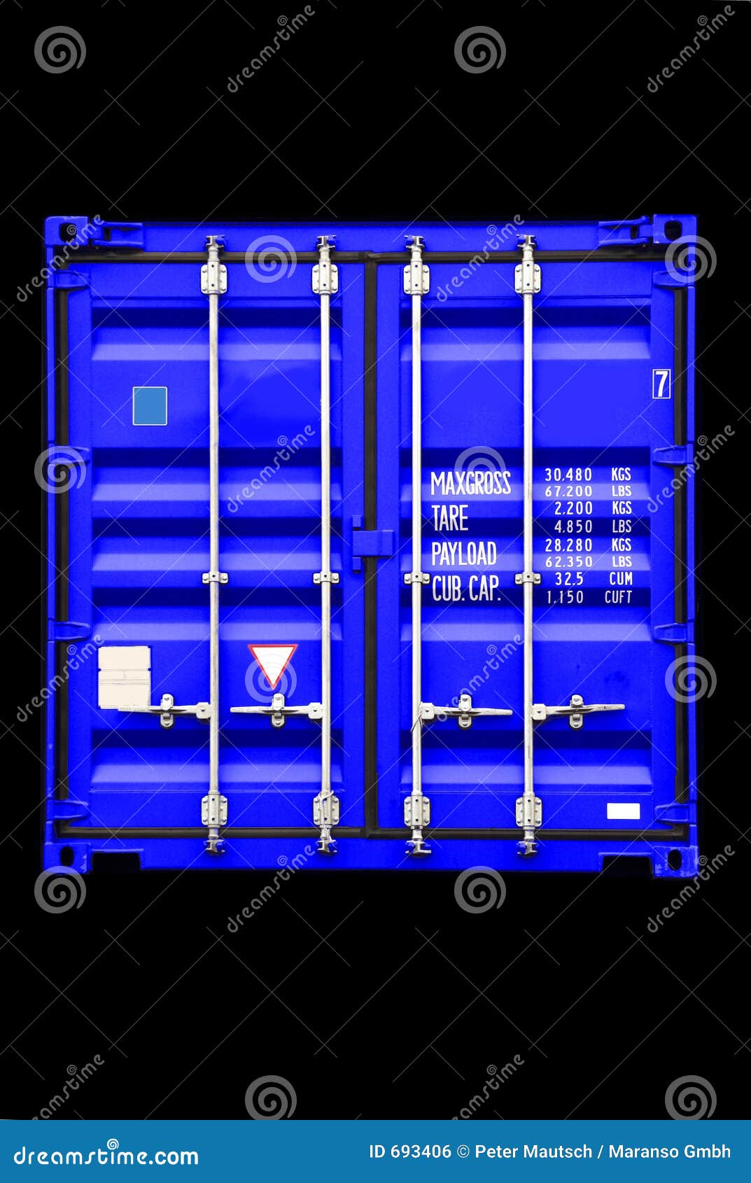 Container blue stock photo. Image of exchange, facility - 693406