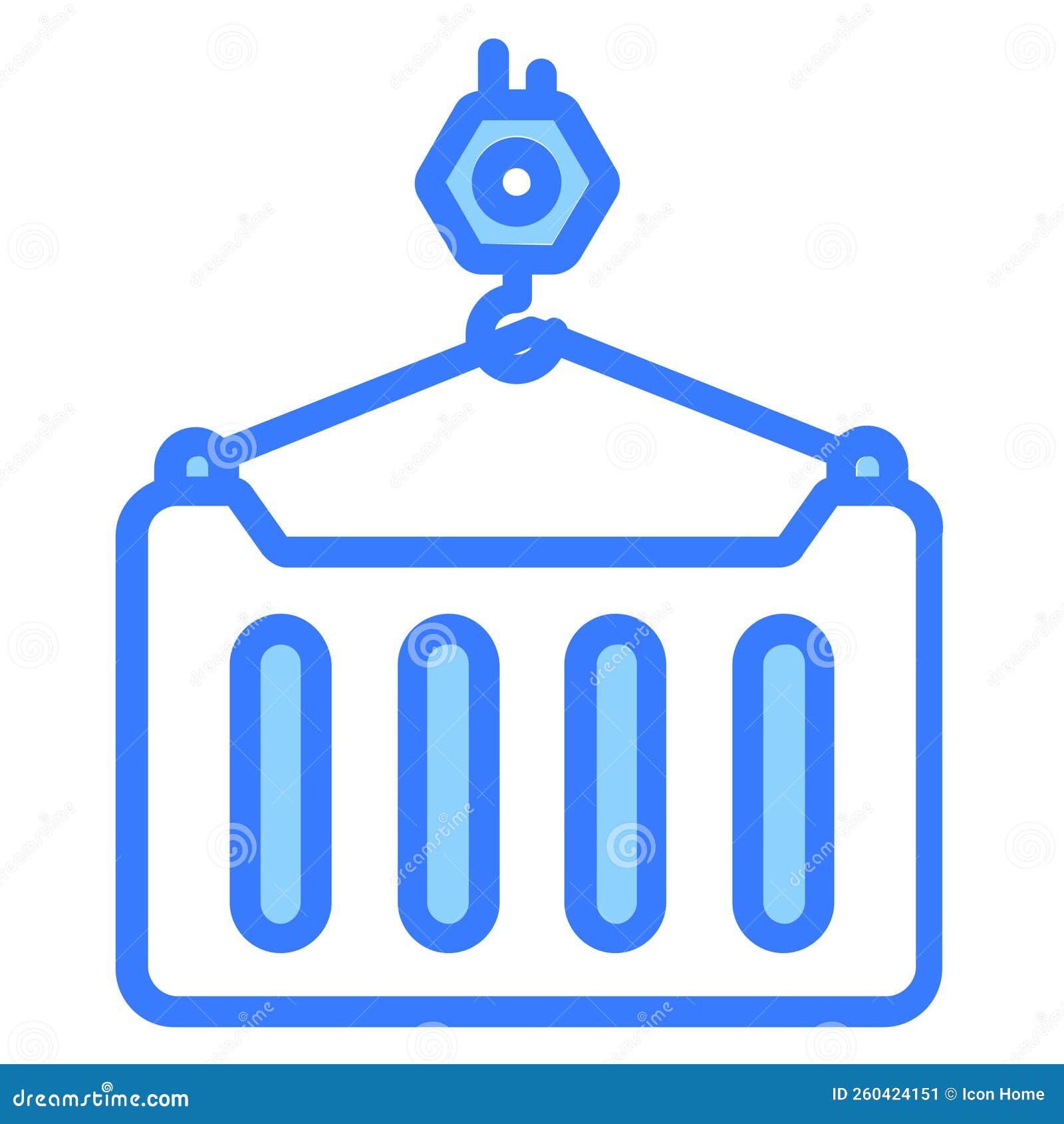 Container Blue Out Line Vector Design Stock Vector - Illustration of ...