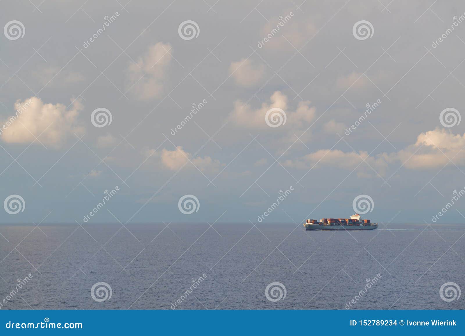 Container boat at sea stock photo. Image of full, boat - 152789234