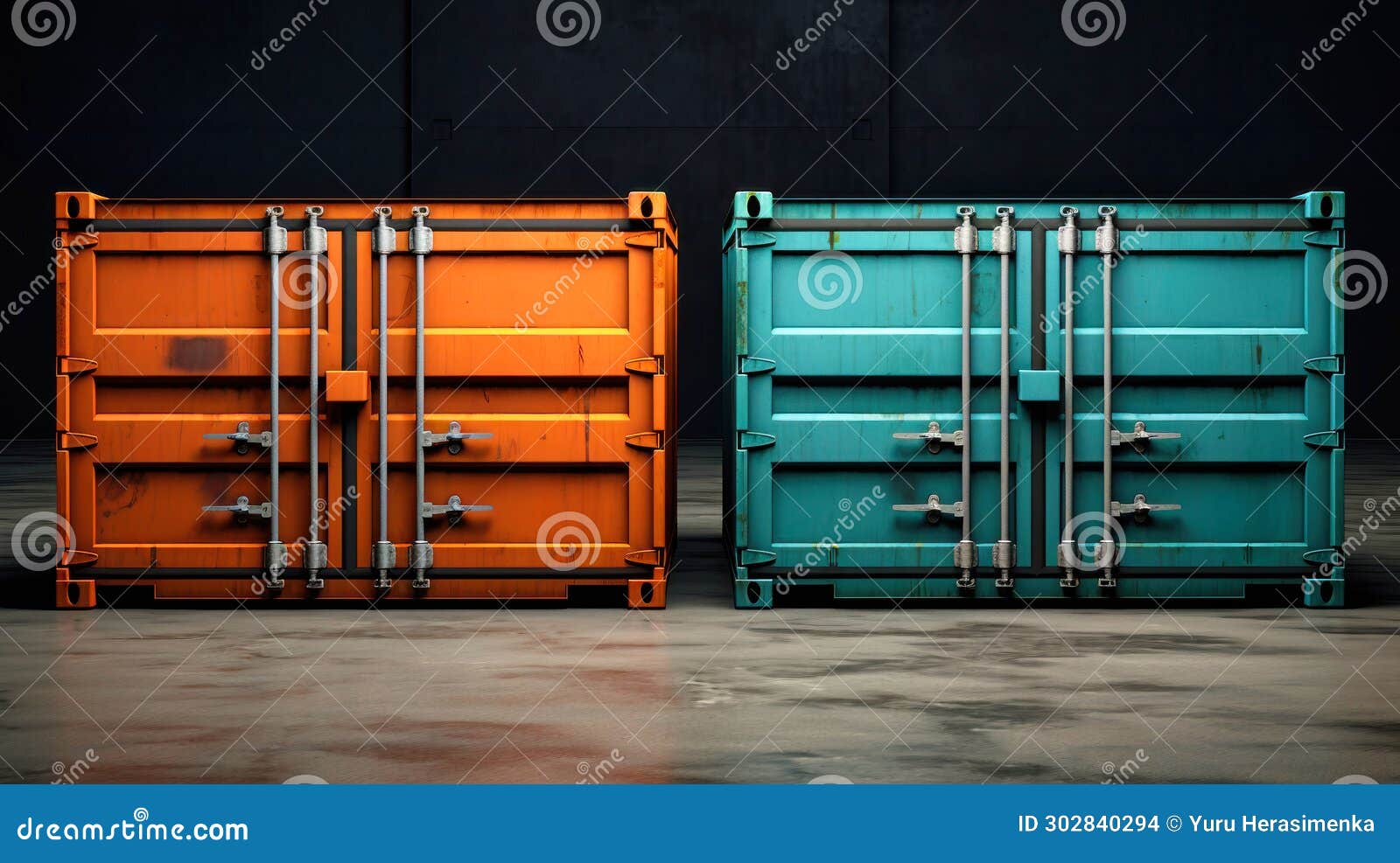 Container Box from Cargo Ship for Import-export, Logistics Concept ...