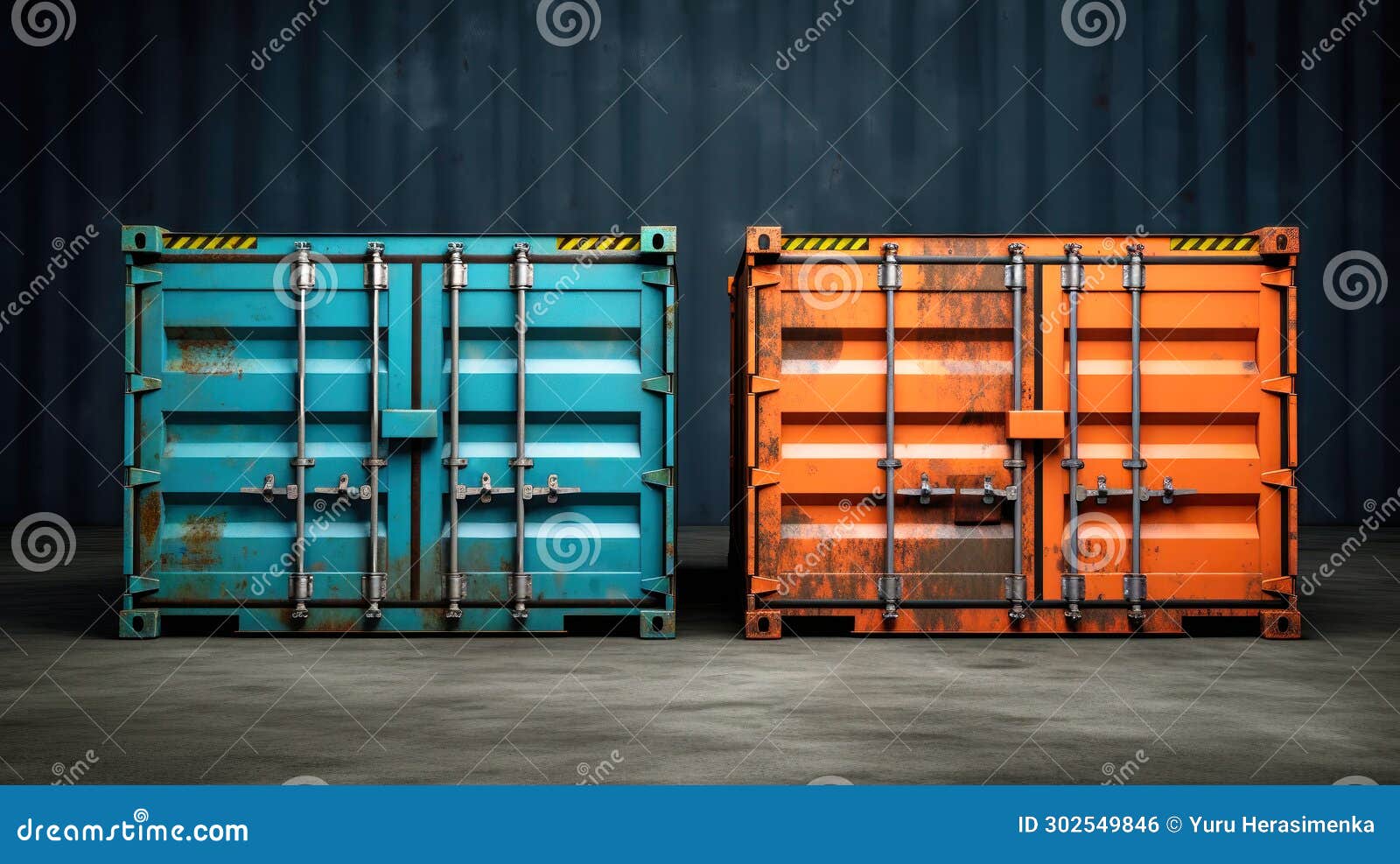Container Box from Cargo Ship for Import-export, Logistics Concept ...