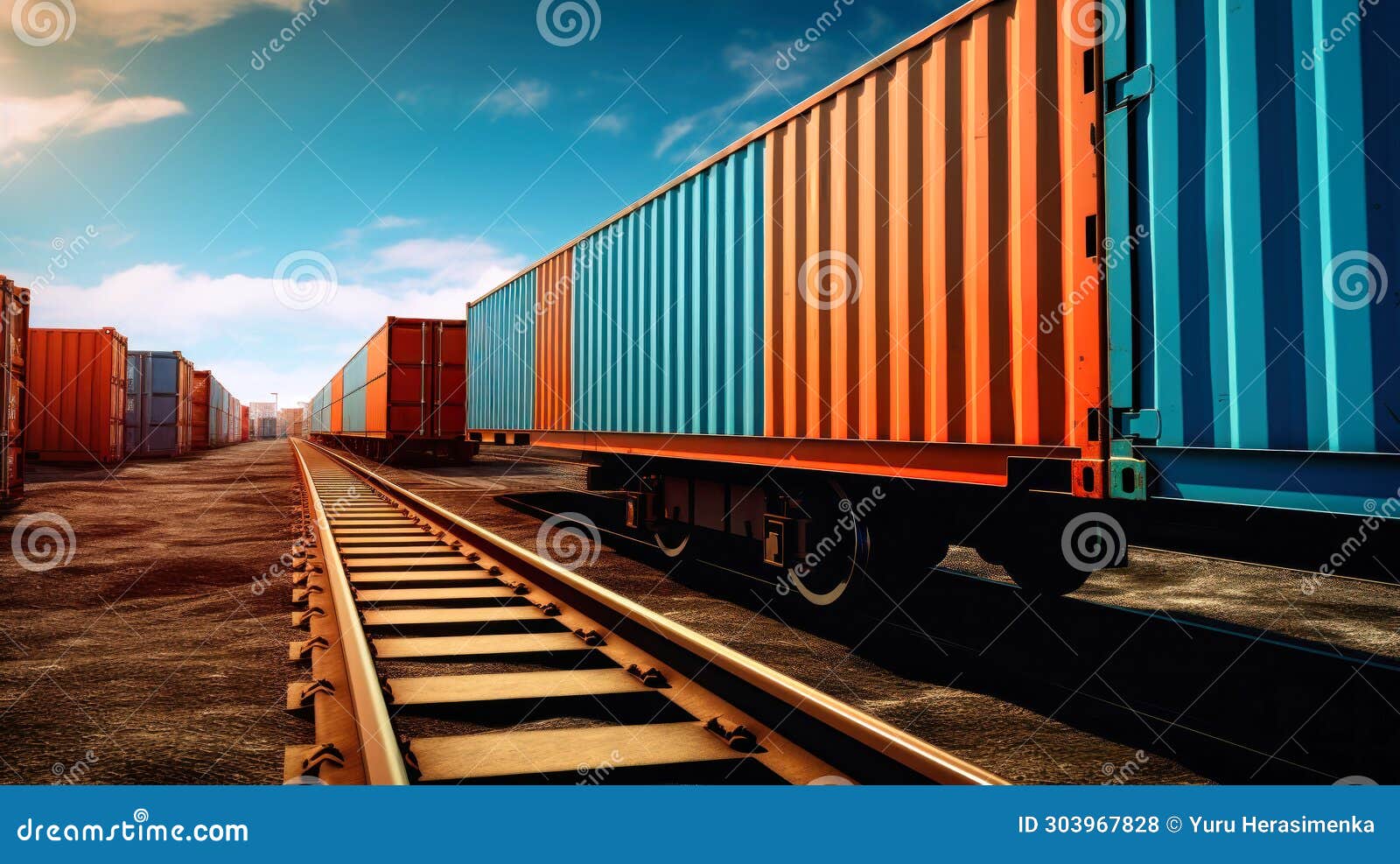 Container Box from Cargo Ship for Import-export, Logistics Concept. Sea ...