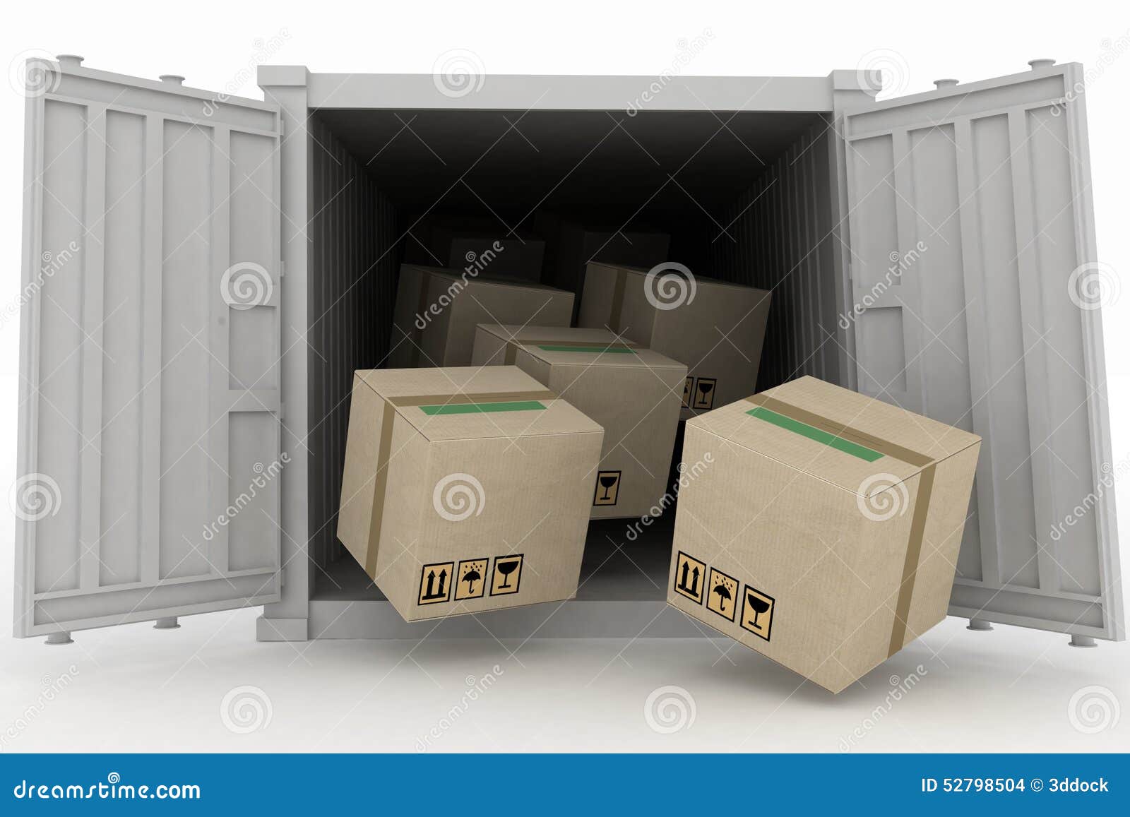 Container With Boxes Stock Illustration | CartoonDealer.com #52798504