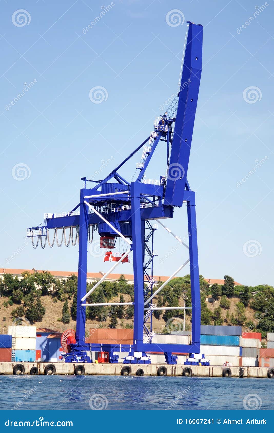 Container bridge crane stock image. Image of dock, commercial - 16007241