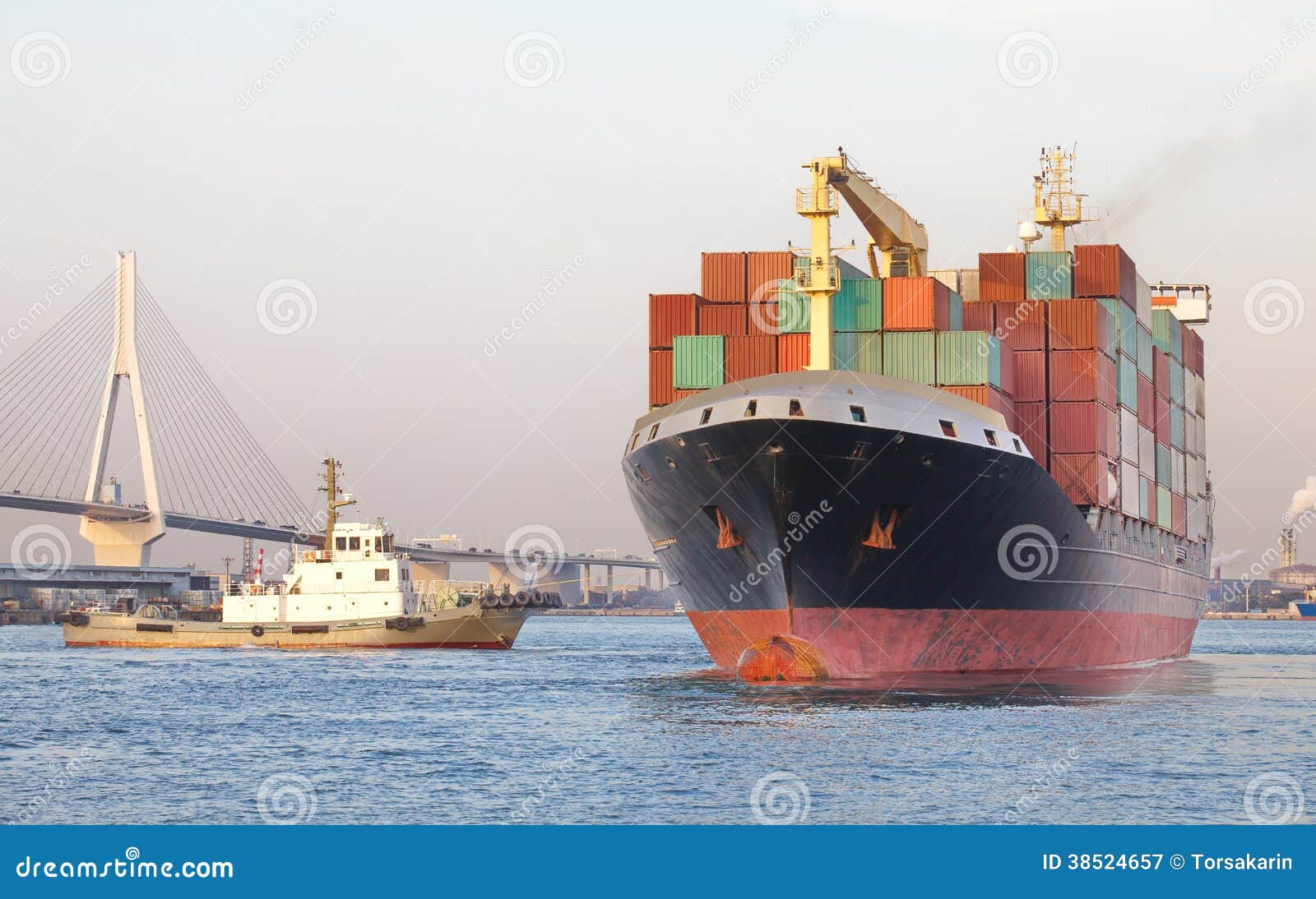 Container Cargo Freight Ship Stock Image - Image of business, freight ...