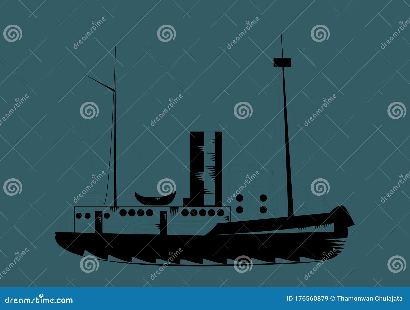 Container Cargo Freighter Ship Stock Vector - Illustration of industry ...