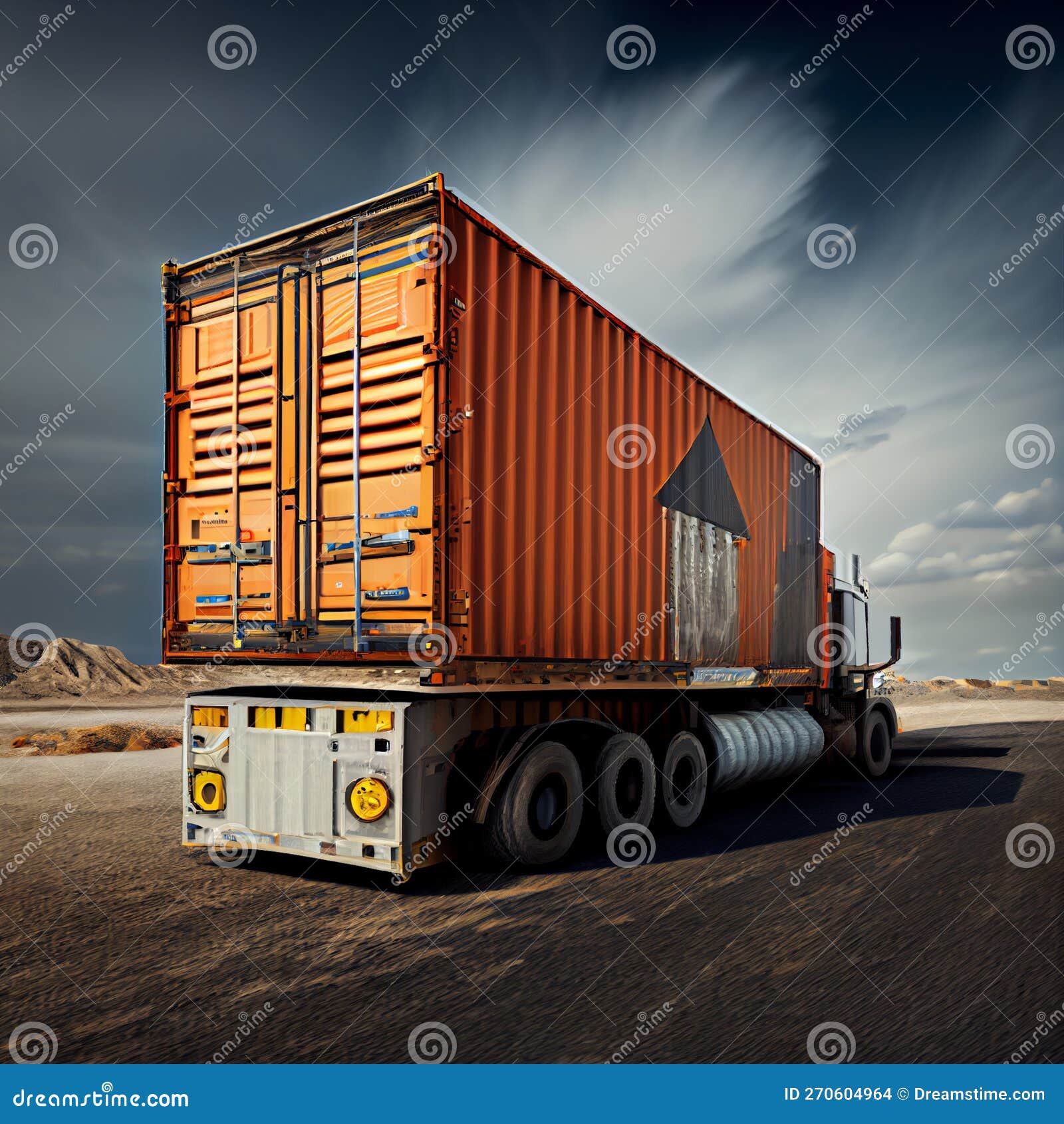 Container Cargo for Logistics Stock Illustration - Illustration of ...