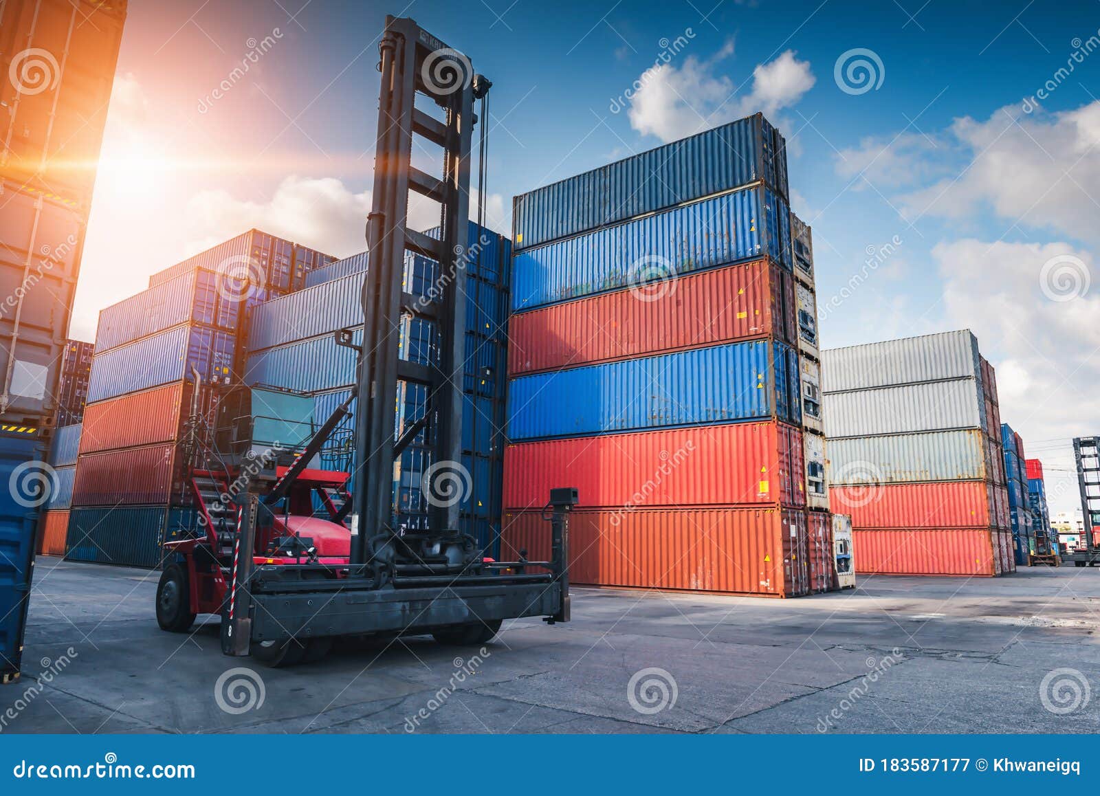 Container Cargo Port Ship Yard Storage Handling of Logistic ...