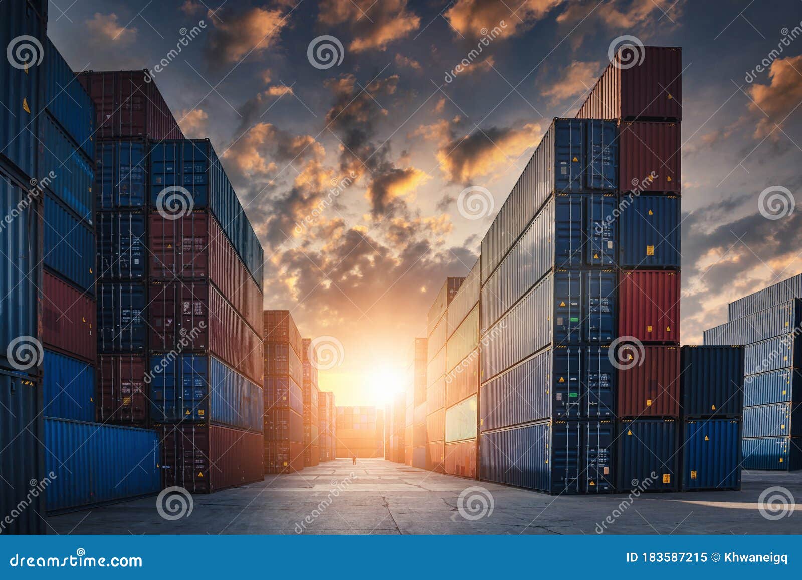 Container Cargo Port Ship Yard Storage Handling of Logistic ...
