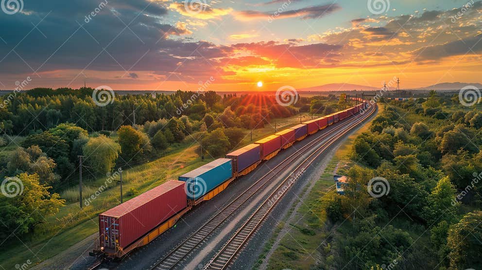 Container Cargo on Rails: Transporting Logistics by Freight Train at ...