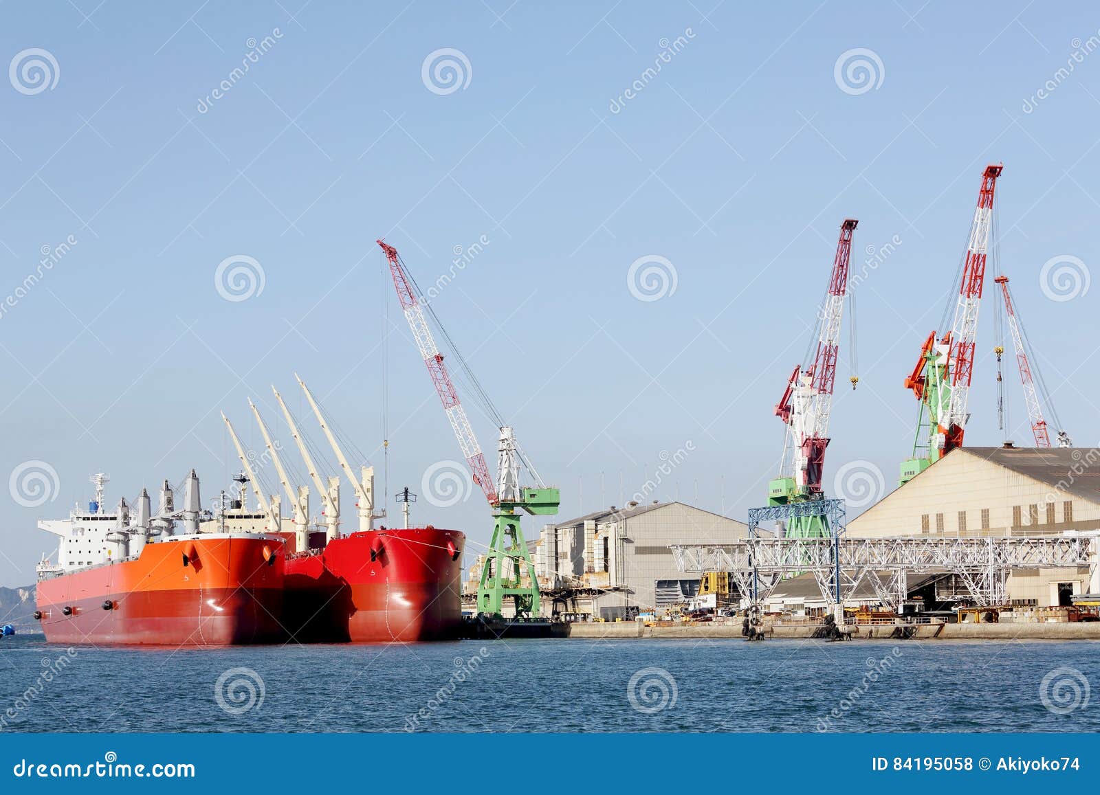 Container Cargo Ship Docked in Port Stock Photo - Image of industry ...