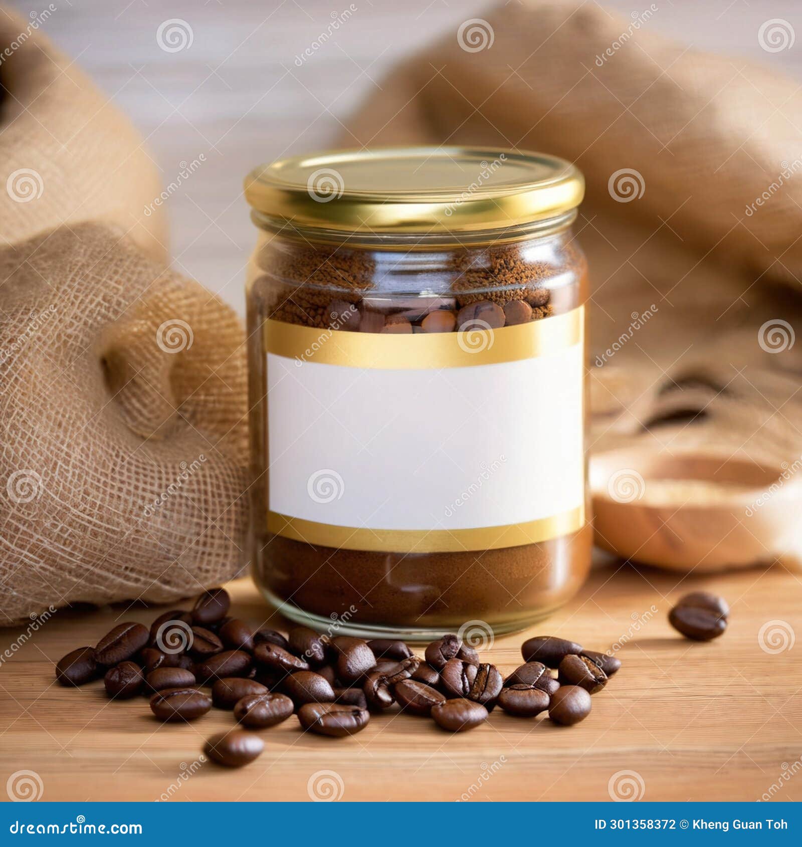 Container of Coffee Powder, Empty Blank Generic Product Packaging ...
