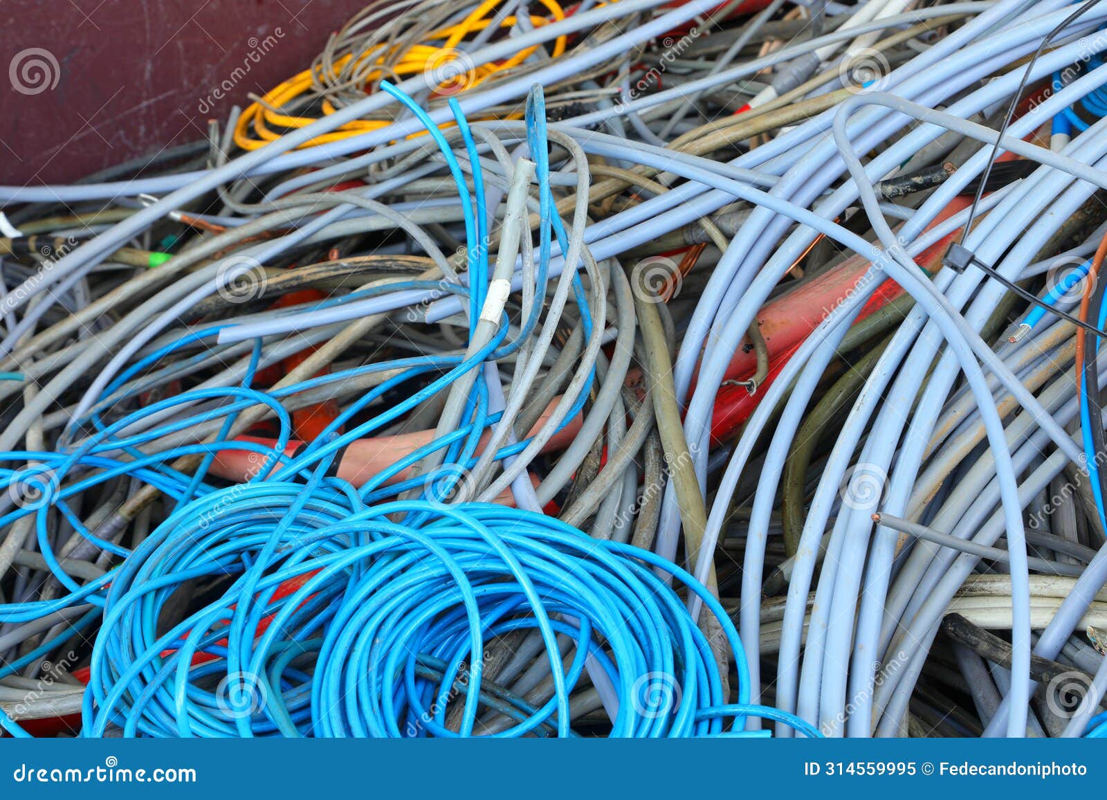 Old Copper and PVC Electrical Cables for Separate Waste Collection and ...