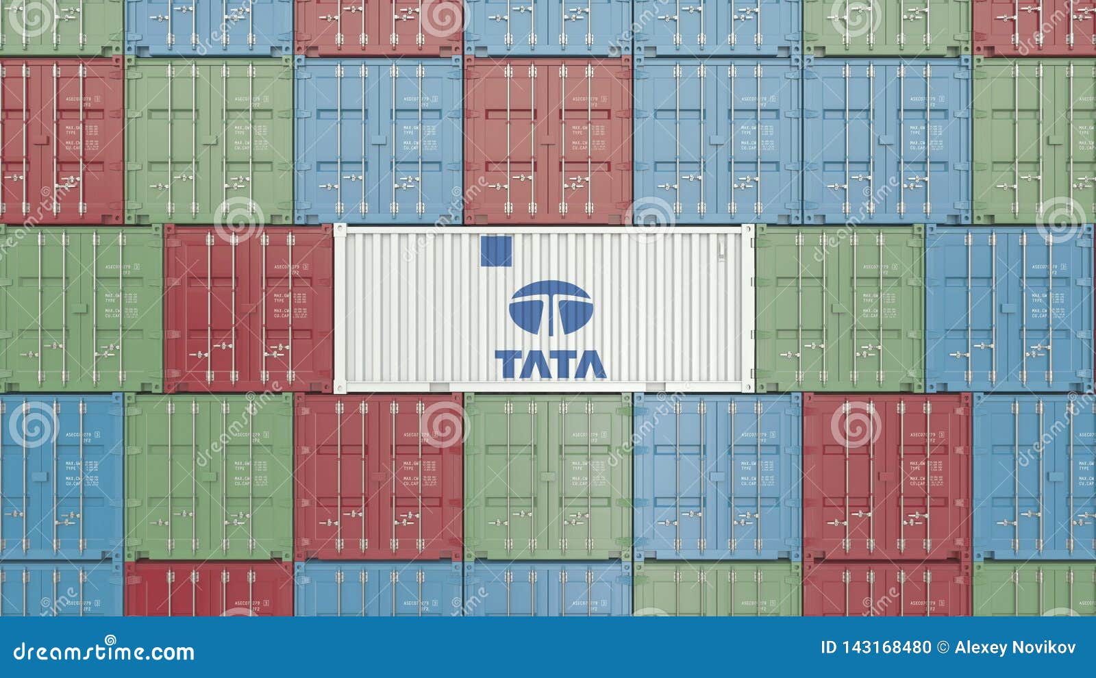Container with Tata Group Corporate Logo. Editorial 3D Rendering ...