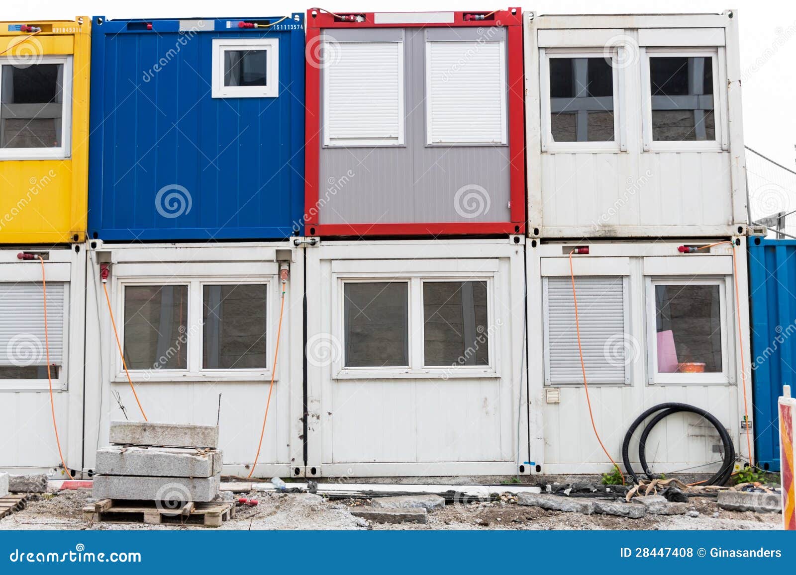 Container on Construction Site Stock Photo - Image of building ...