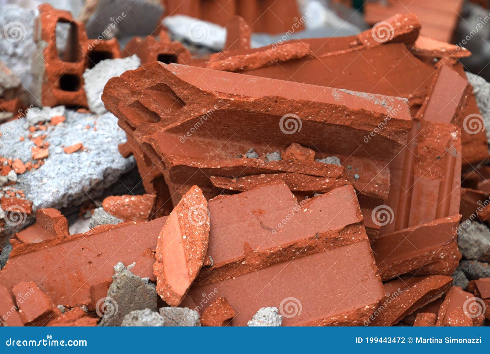 Container on a Construction Site with Different Rubble Made of Concrete ...