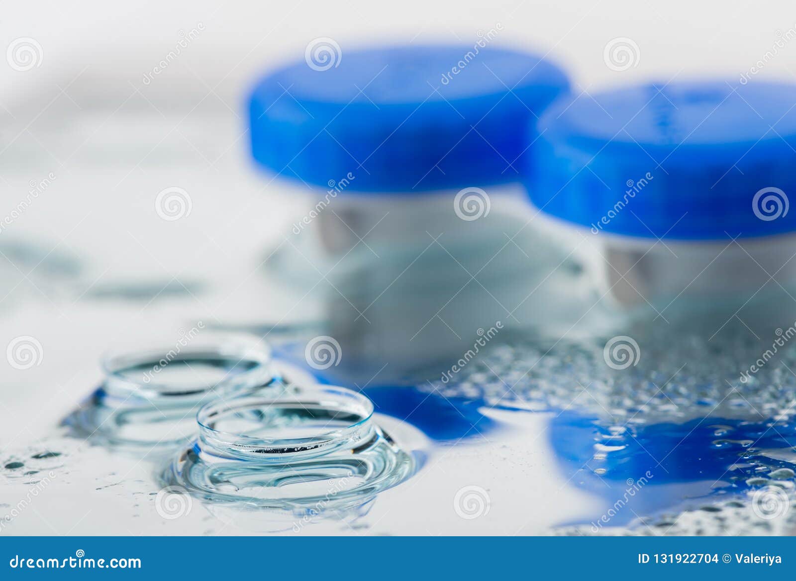 Container for Contact Lenses Stock Photo - Image of optometry, myopia ...