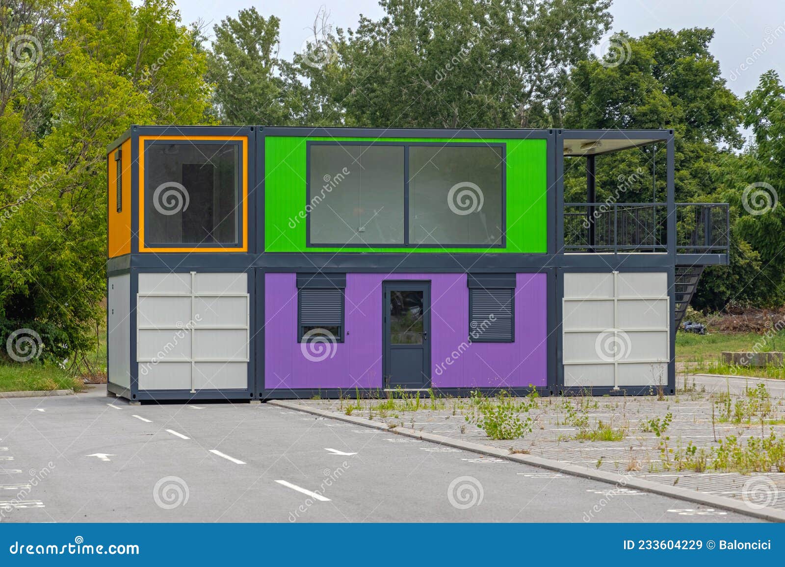 Container Conversion Living Stock Image - Image of cargo, small: 233604229