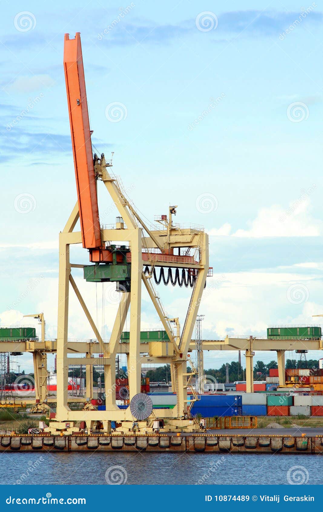 Container crane stock image. Image of maritime, quay - 10874489
