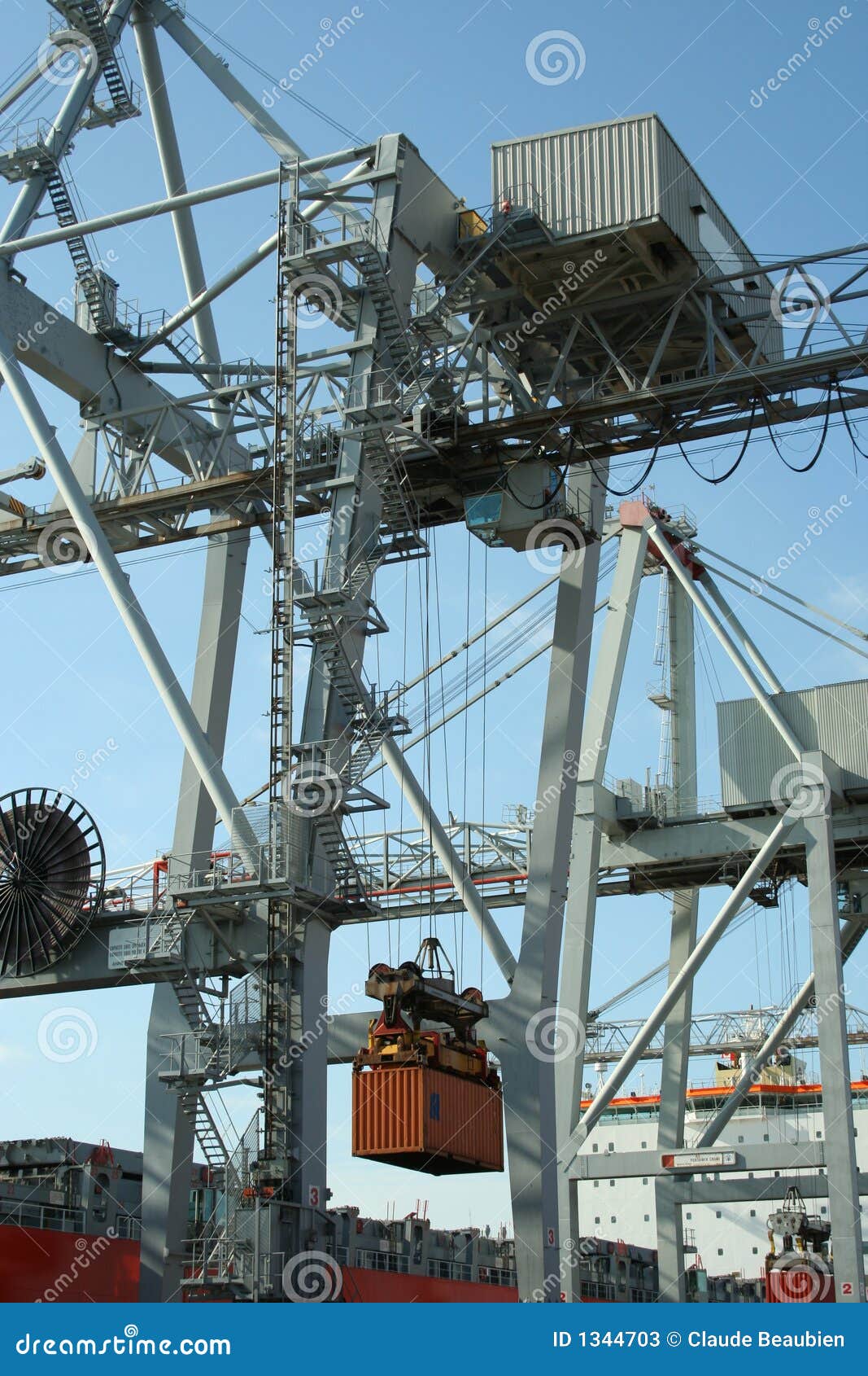 Container Crane stock image. Image of dock, shipping, import - 1344703