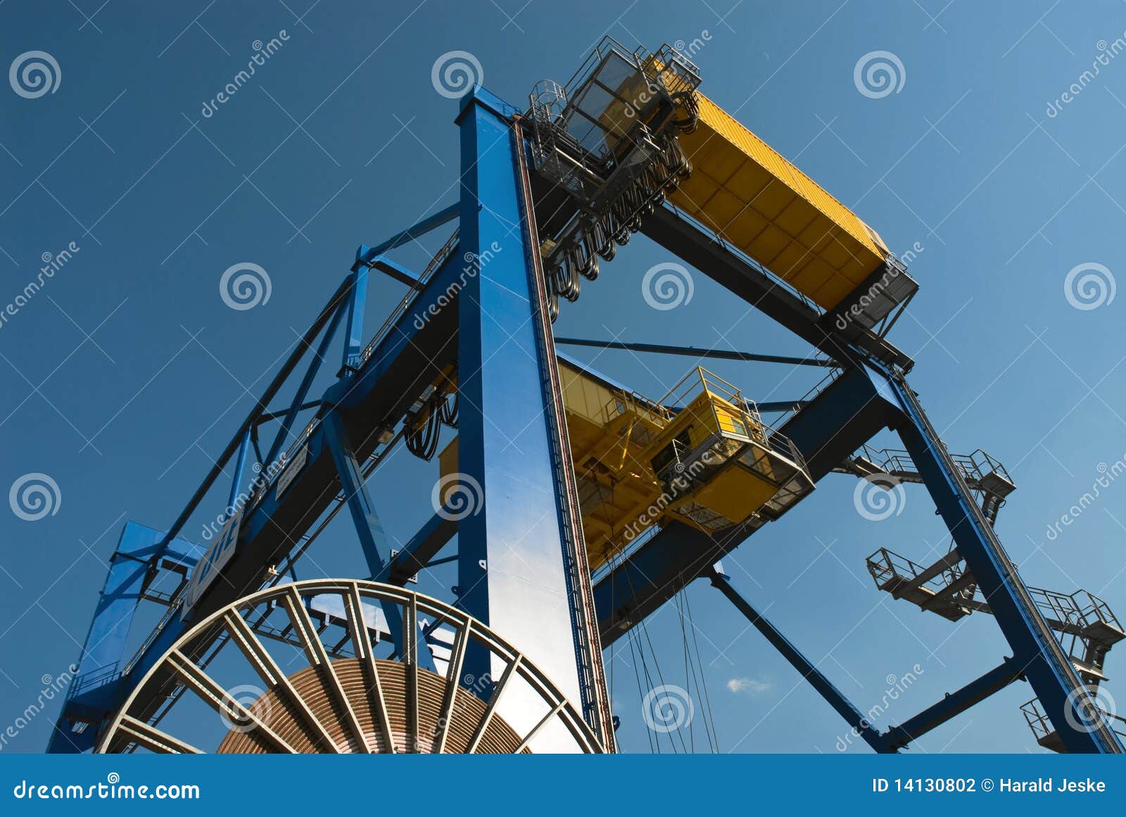 Container crane stock photo. Image of crane, containers - 14130802
