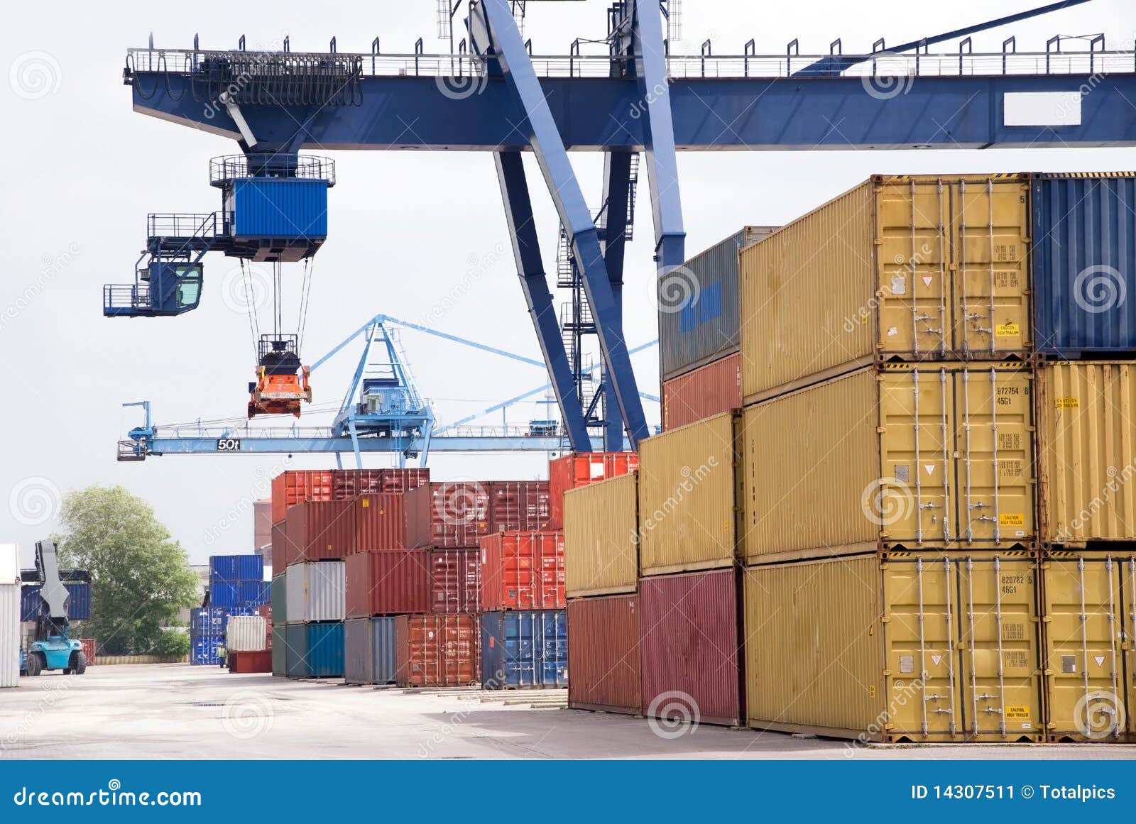 Container crane stock image. Image of freight, load, transportation ...