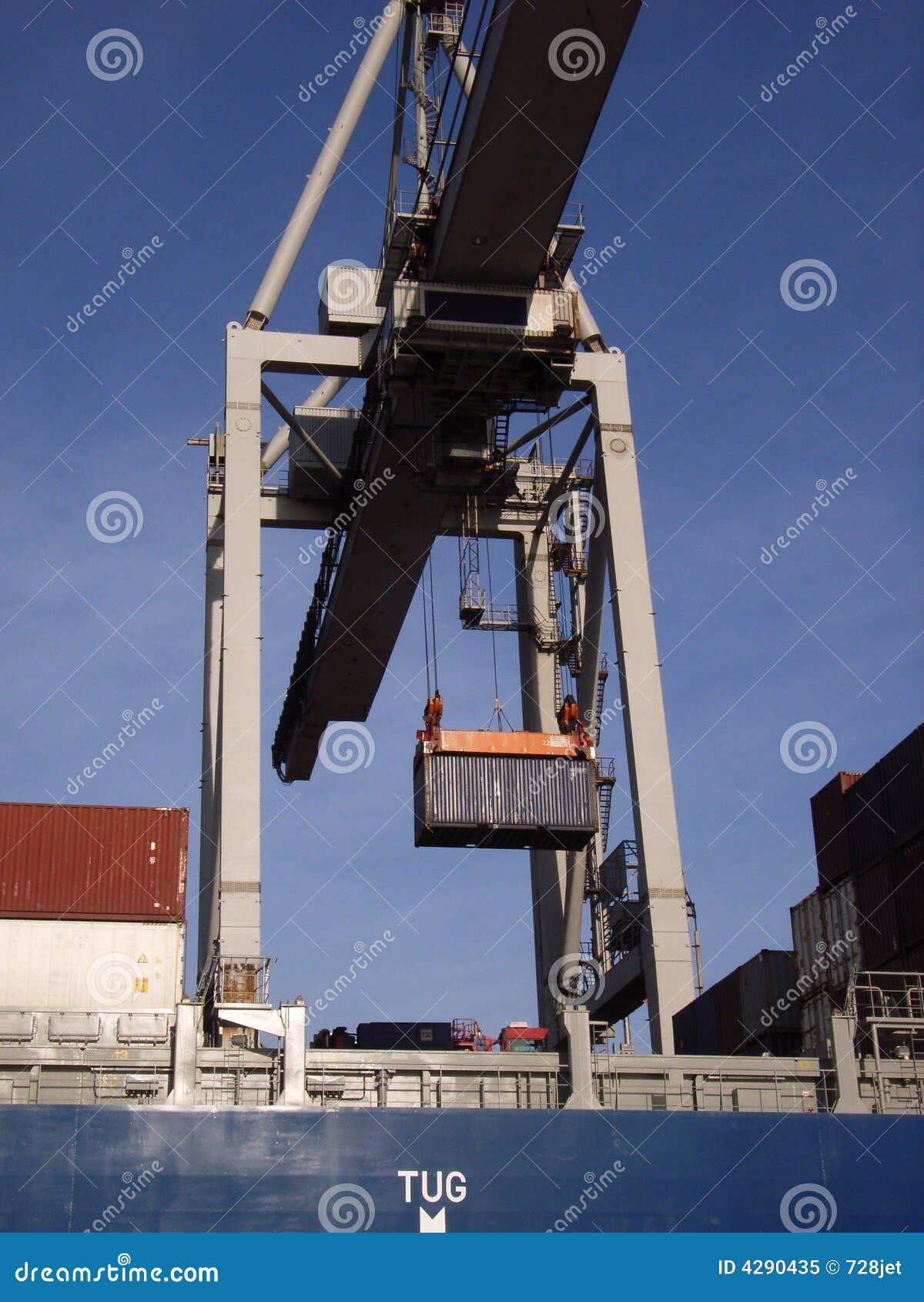 Container crane stock image. Image of freight, infrastructure - 4290435