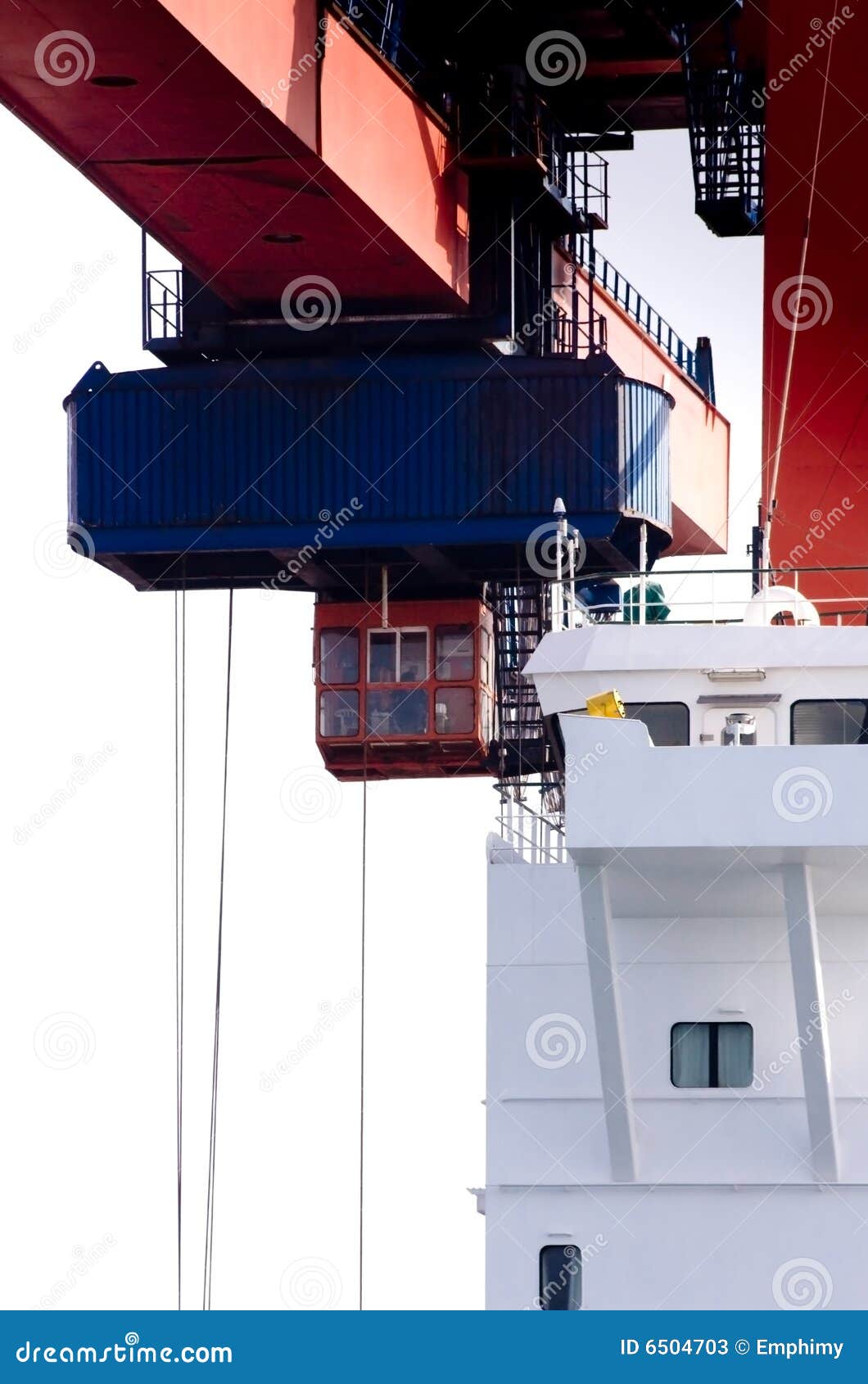 Container Crane at harbor stock image. Image of crane - 6504703