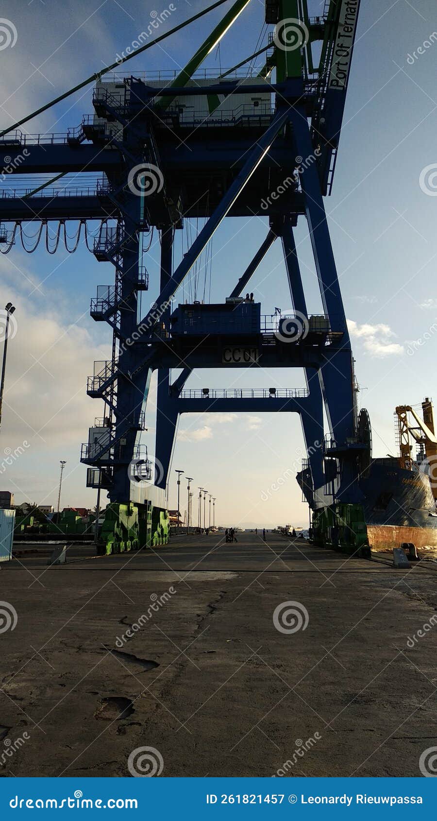 Container Crane in Port stock image. Image of track - 261821457