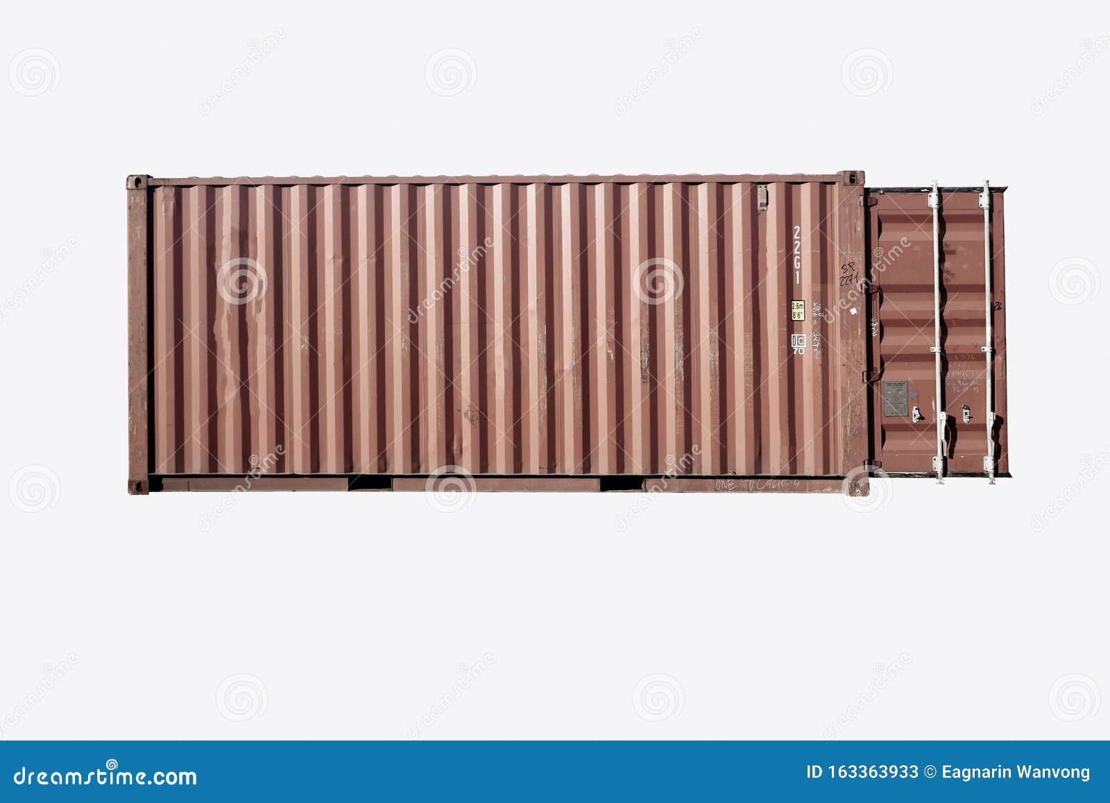 Container Cut White Background Easy To Use Stock Image - Image of cargo ...