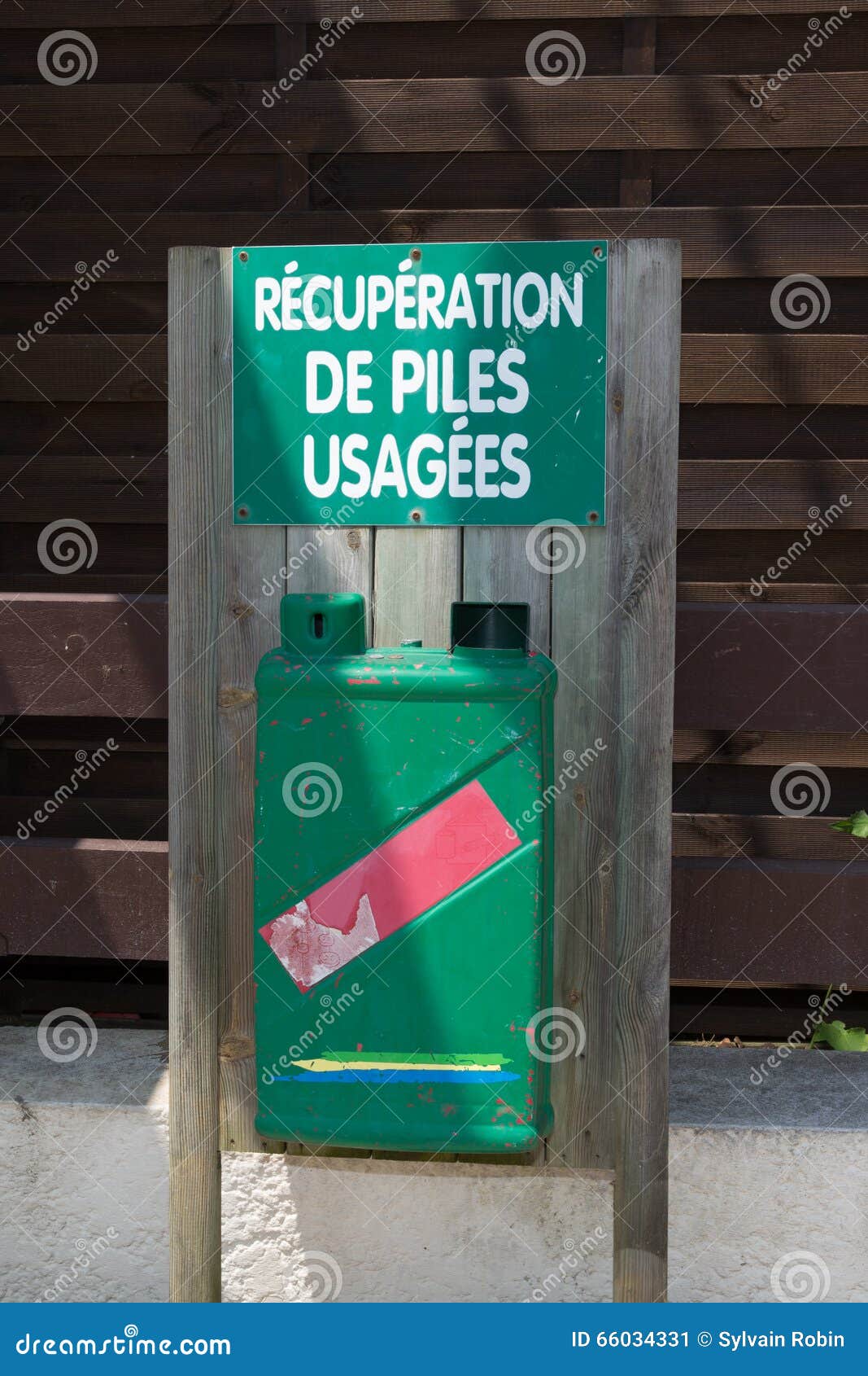 Container Designed for Battery Recycling Filled Used Rechargeable ...