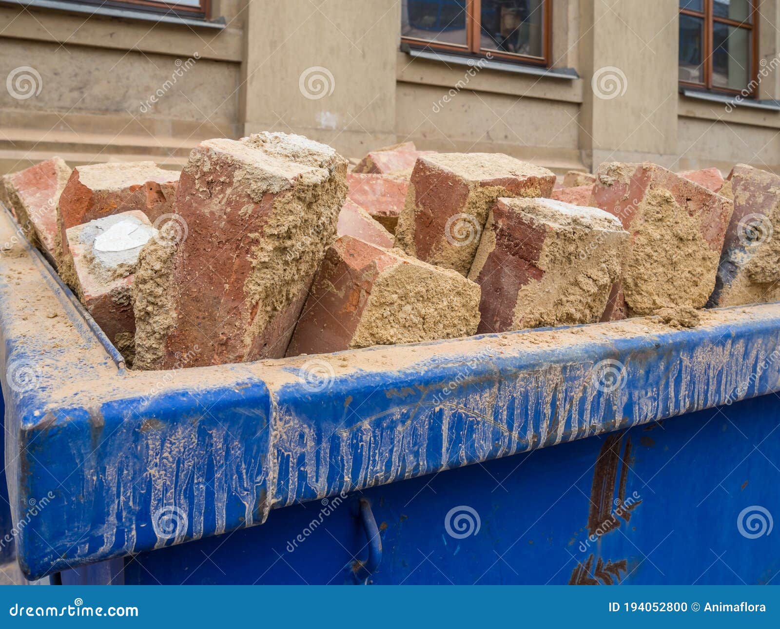 Container with Dirty Bricks Industry Stock Photo - Image of bricks ...