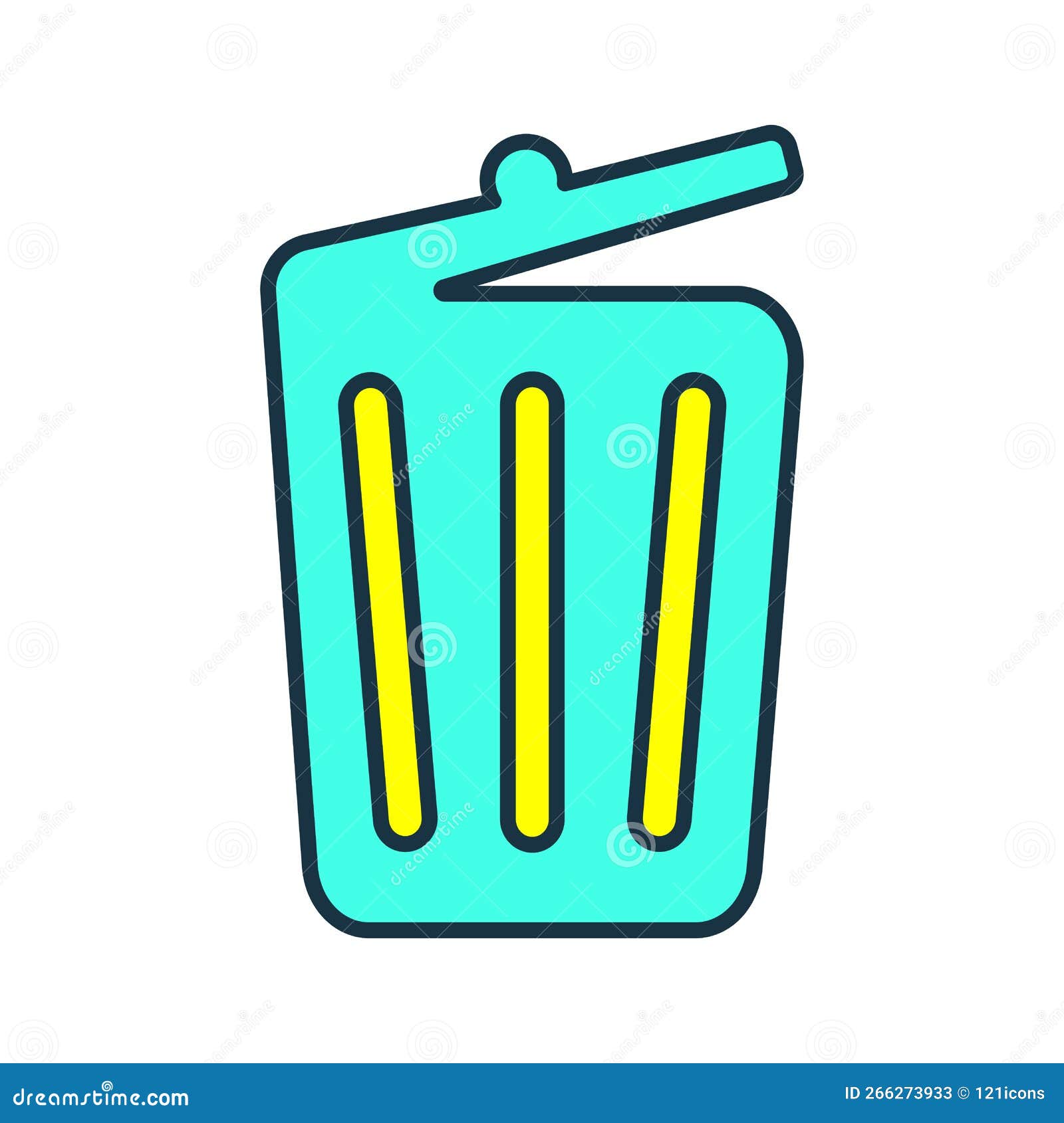 Container, Discard, Dustbin Icon. Simple Color Vector Stock ...