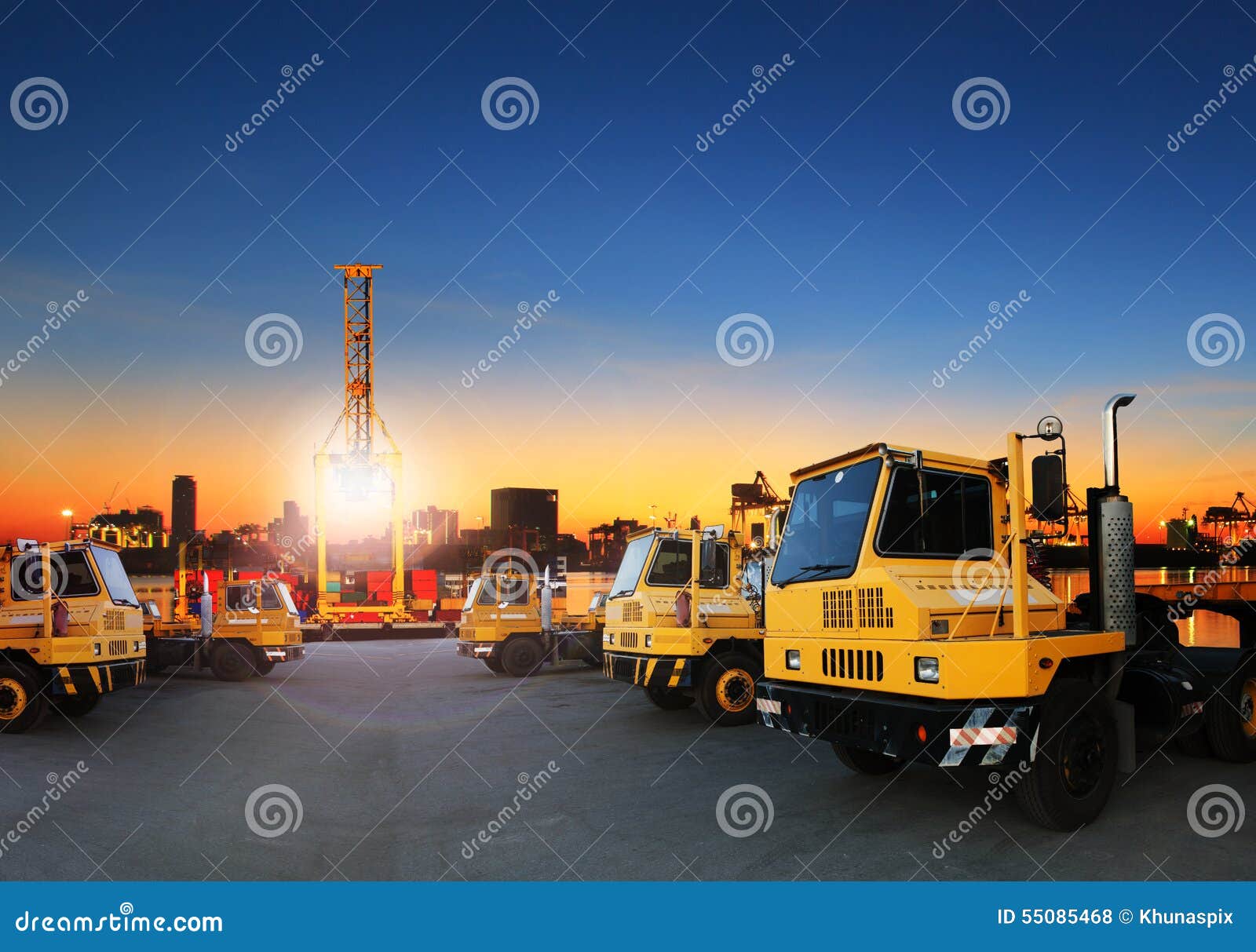 Container Dock and Shipping Transportation in Ship Yard Use for Stock ...