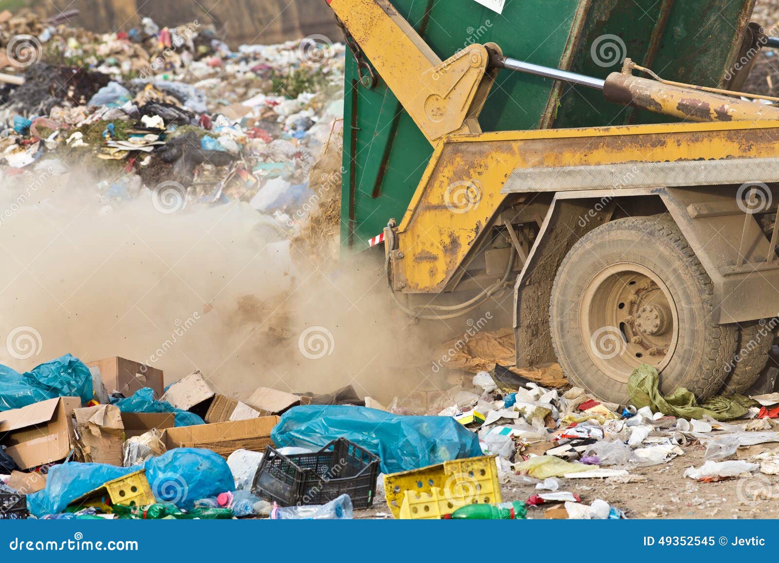 Container on the dump stock image. Image of closeup, concept - 49352545