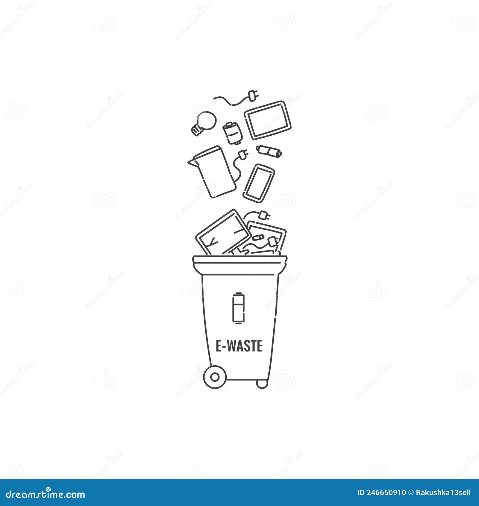 Container Dumpster With E-waste Electronic Garbage Sorting And ...