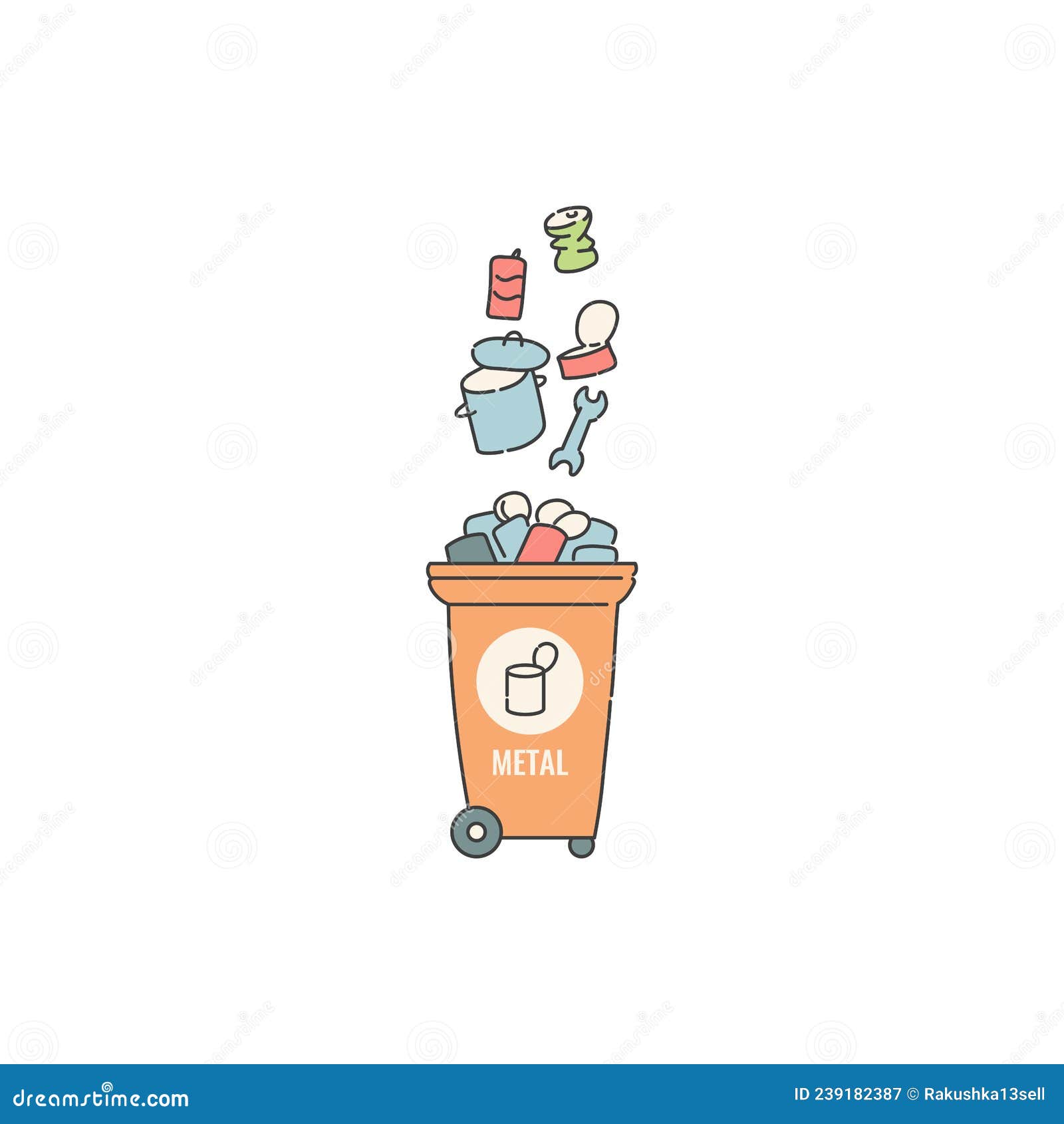 Container Dumpster With E-waste Electronic Garbage Sorting And ...