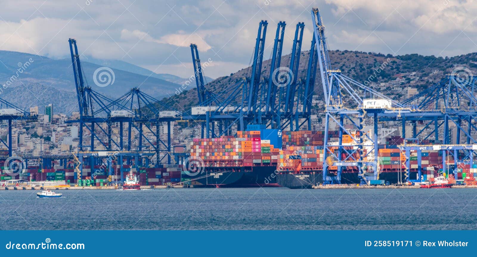 Container Facility at the Port of Piraeus Editorial Photo - Image of ...