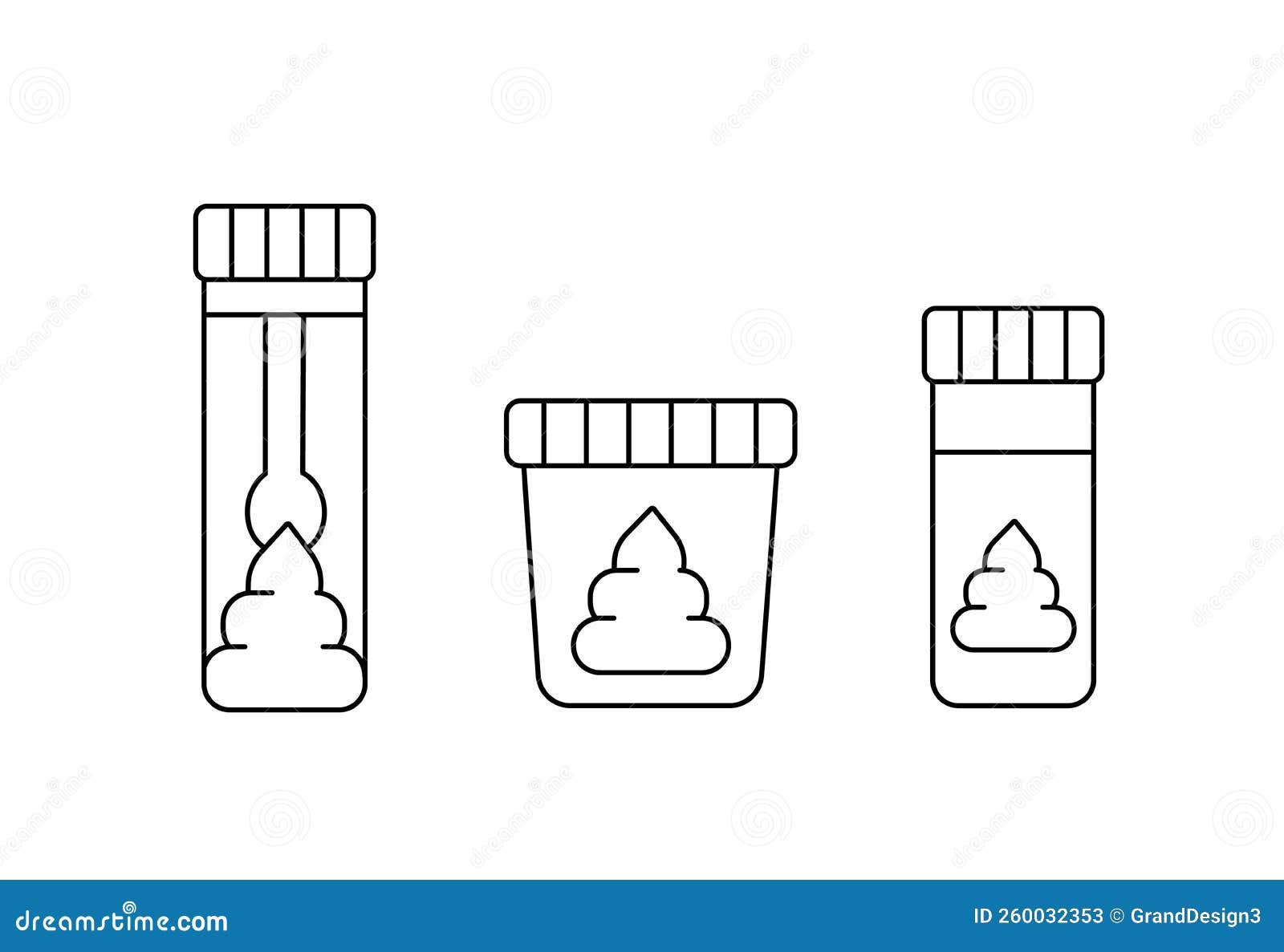 Stool Analysis, Feces Test Results And Container, Test Tube With ...