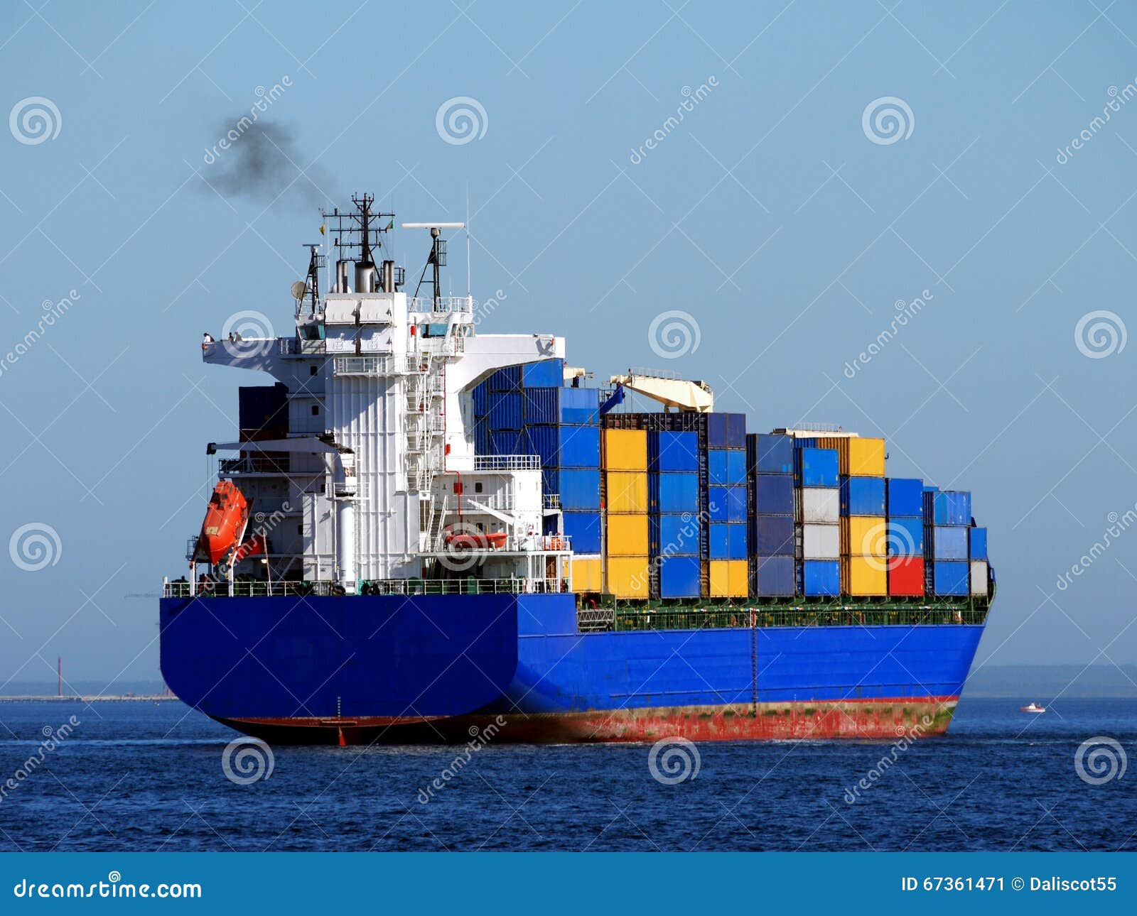 Container Feeder Ship stock image. Image of ship, energy - 67361471