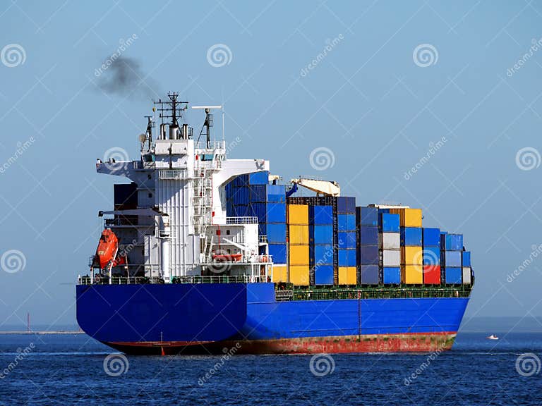 Container Feeder Ship stock image. Image of ship, energy - 67361471