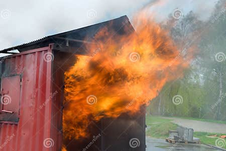 Container fire blazing stock photo. Image of industrial - 13123198