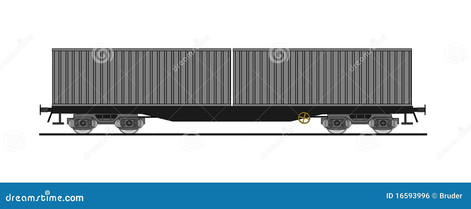 Container flat car stock vector. Illustration of steel - 16593996