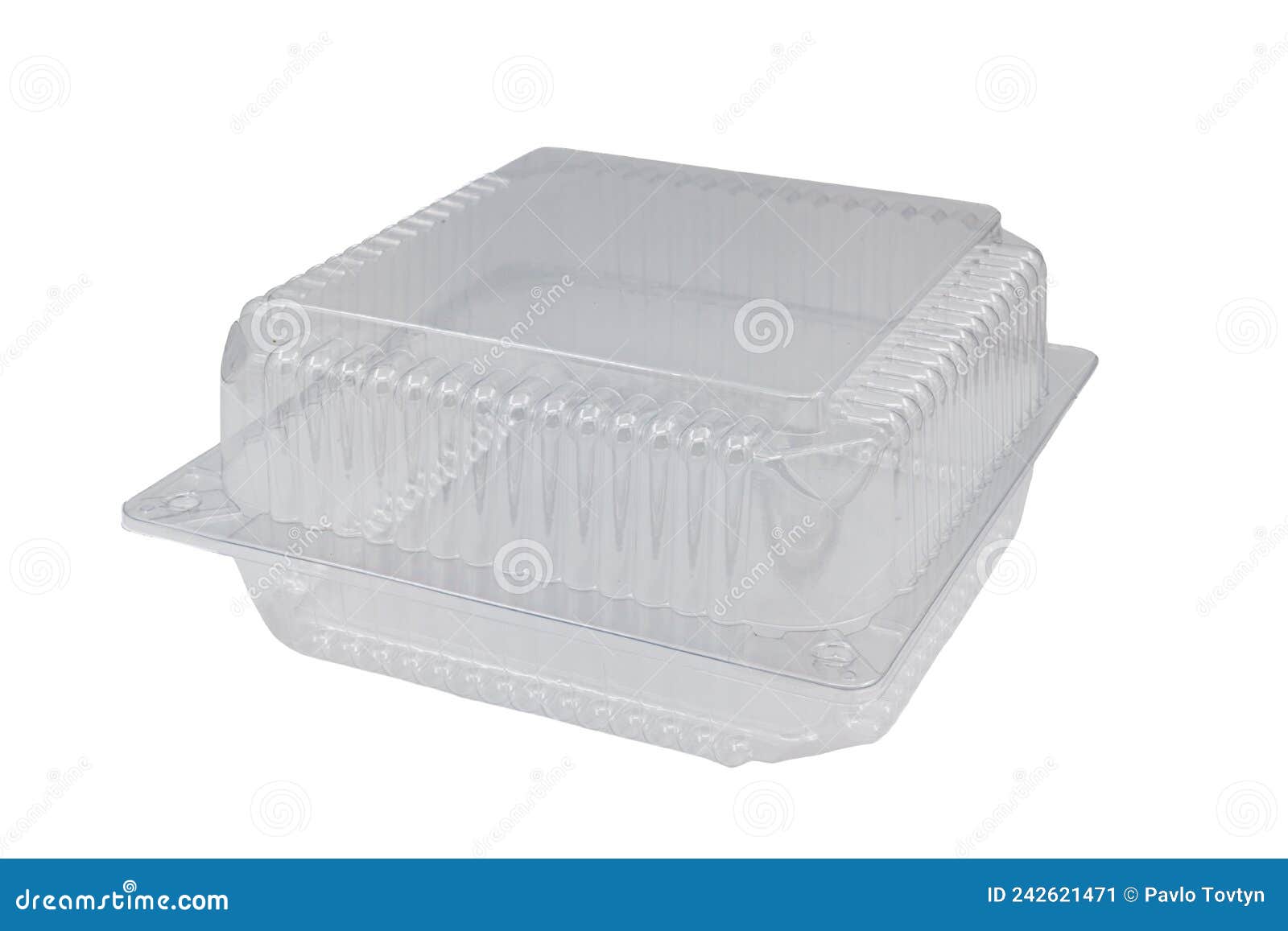 Container for Food. Plastic Packaging on a White Background Stock Image ...