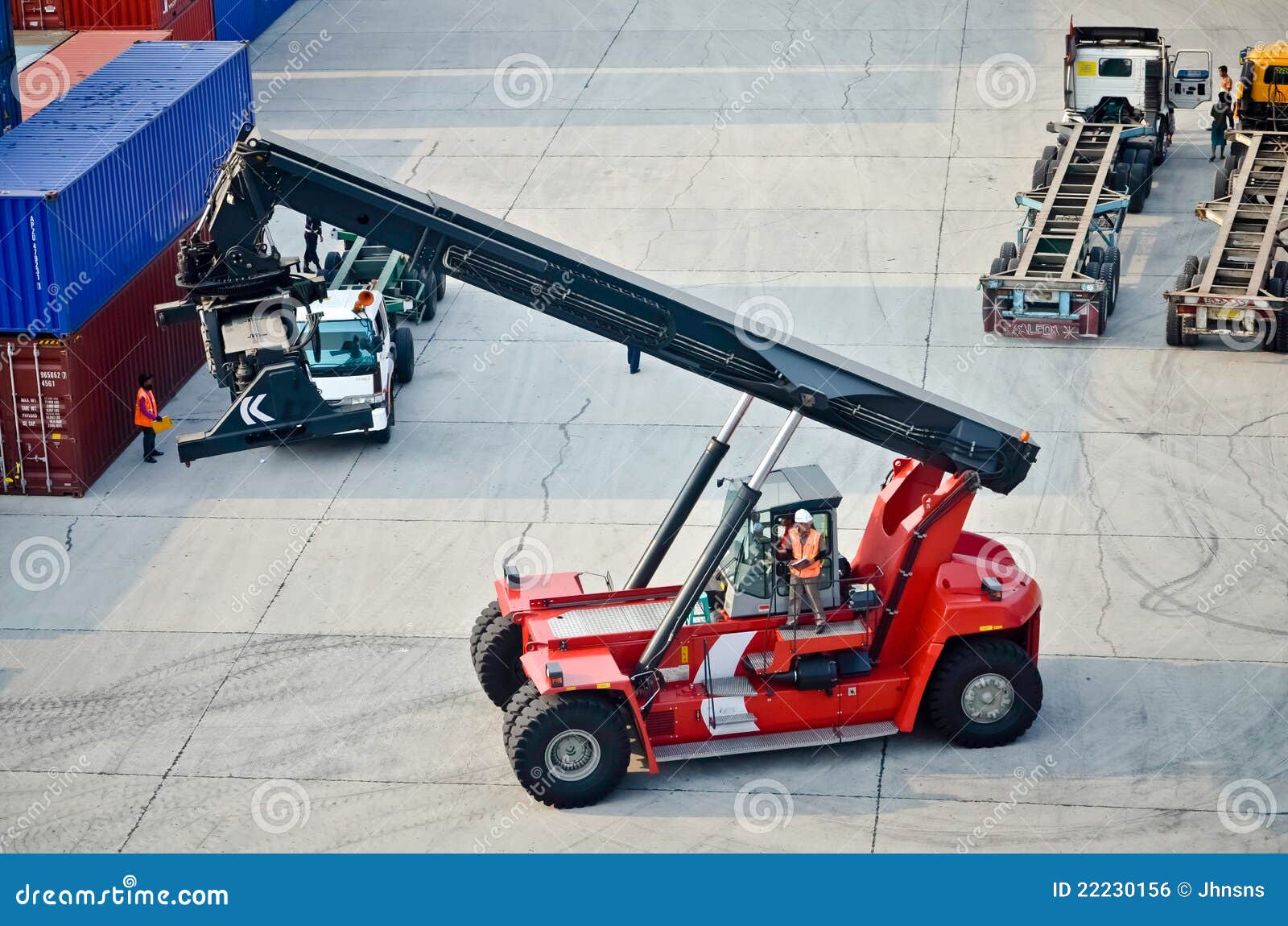 Container forklift editorial photo. Image of metal, force - 22230156