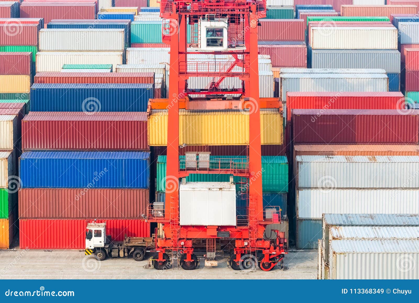 Container freight station stock image. Image of carrier - 113368349