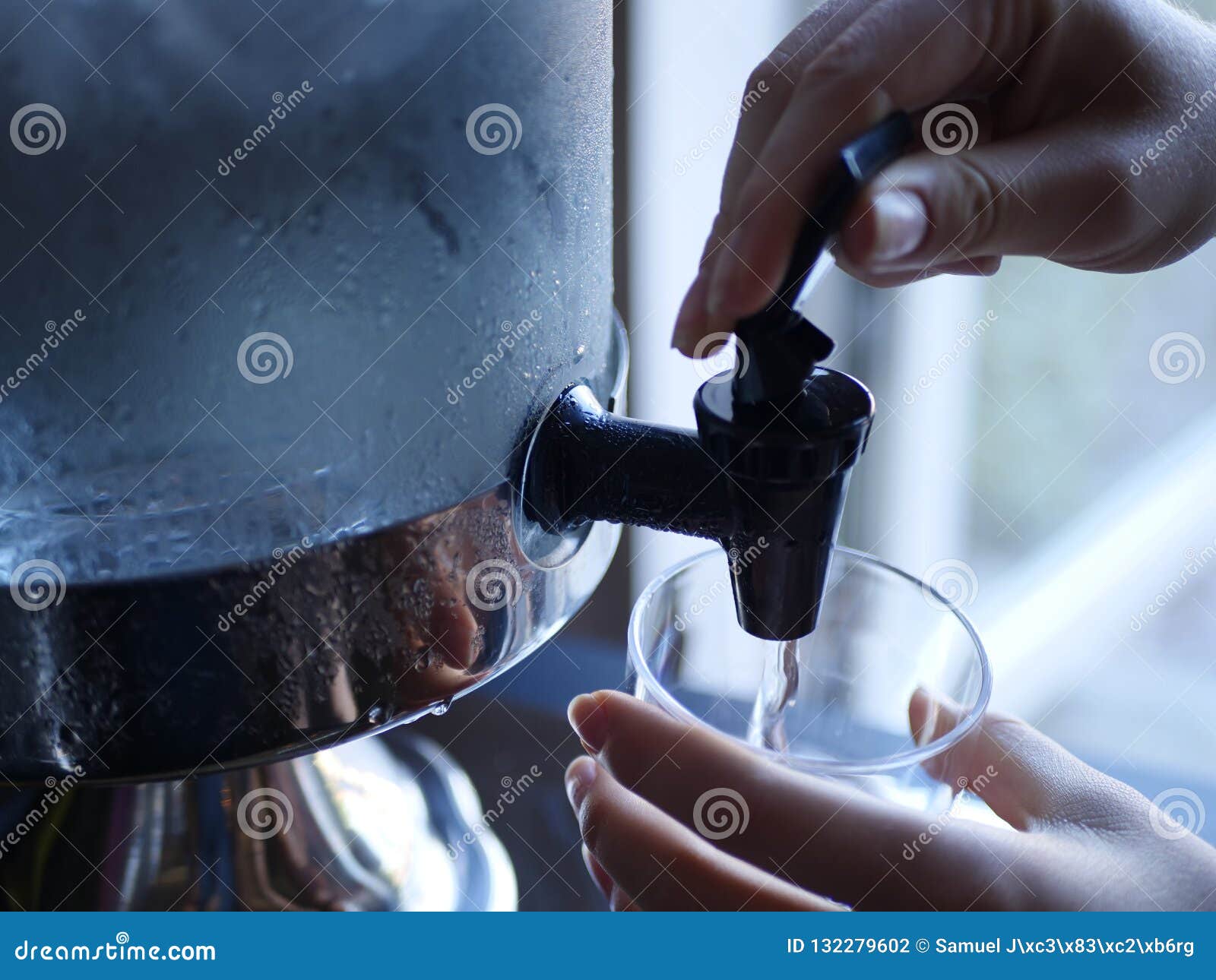 A glass of ice-cold water stock photo. Image of back - 132279602