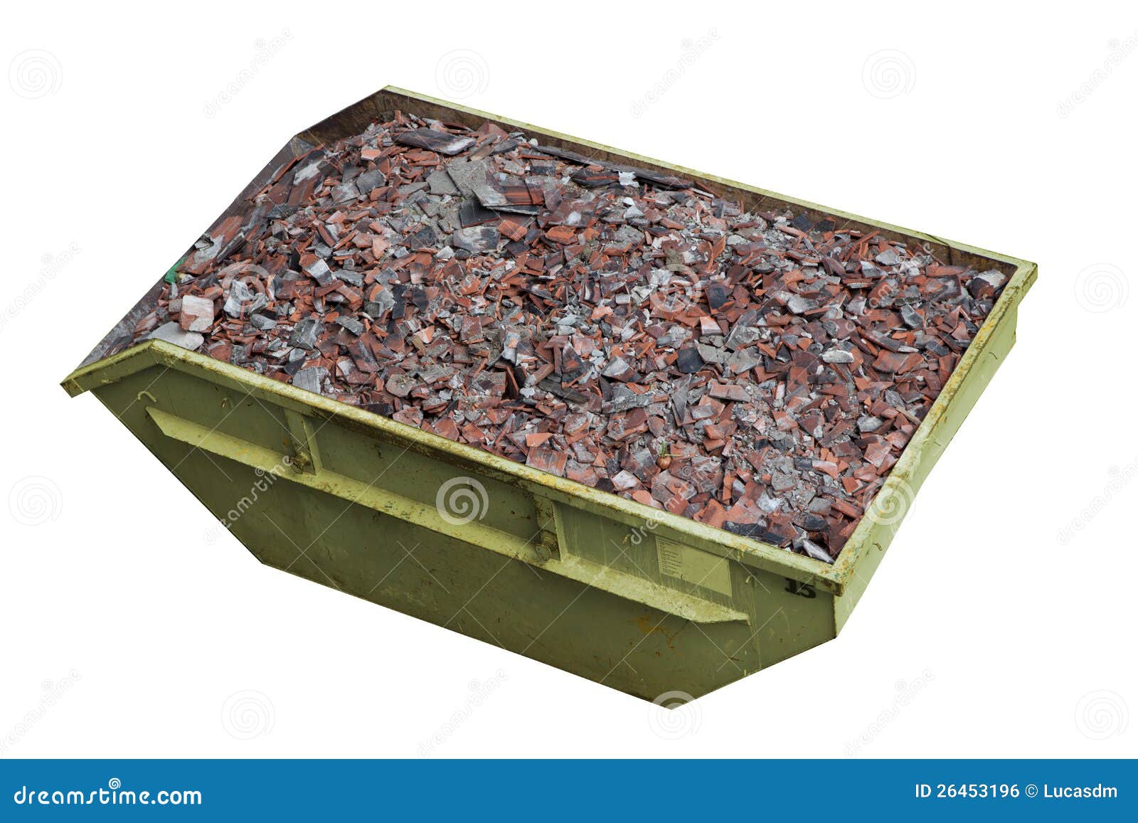A Container Full of Construction Debris Stock Photo - Image of trash ...