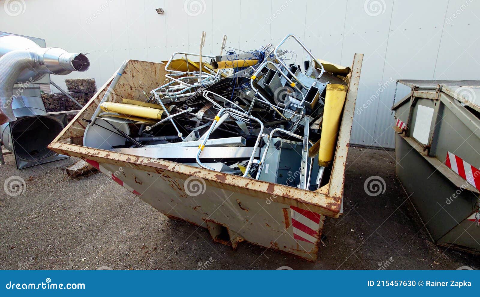 Container Full of Metallic Scrap Stock Photo - Image of dismissal ...